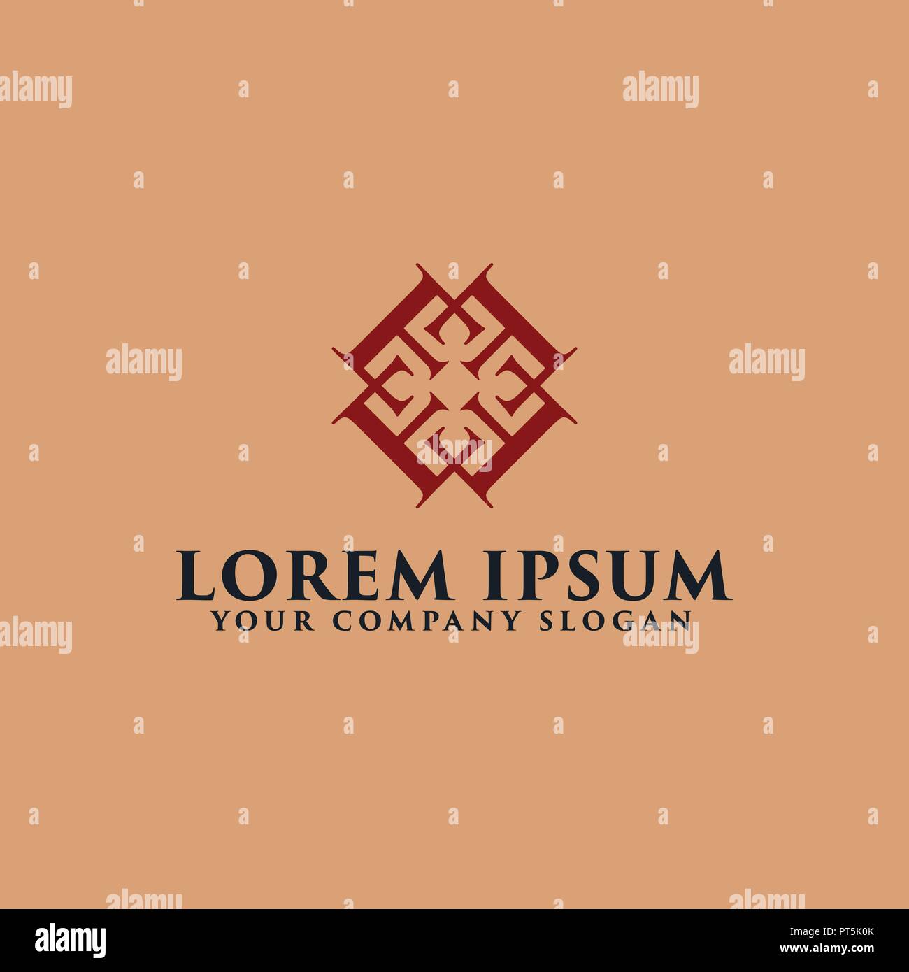 letter E decoration logo design concept template Stock Vector Image ...