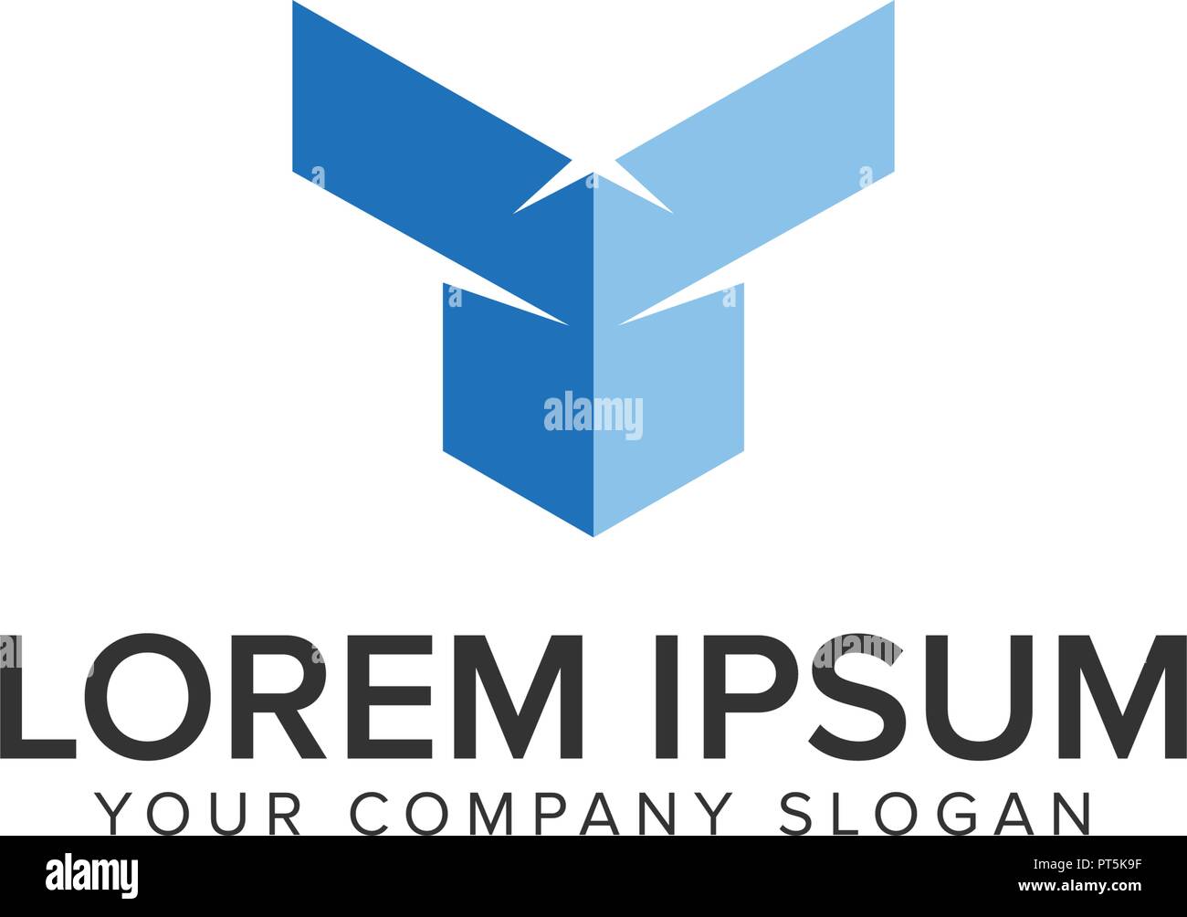 abstract letter T construction logo design concept template Stock ...
