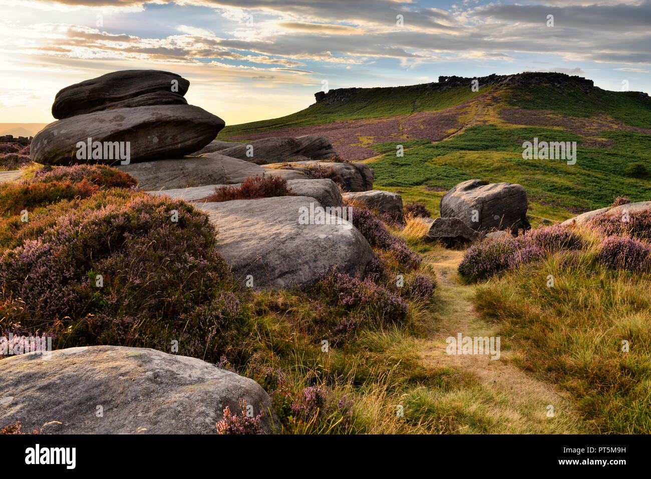 Higger Tor from Carl Wark. The Peak District, England (4 Stock Photo ...