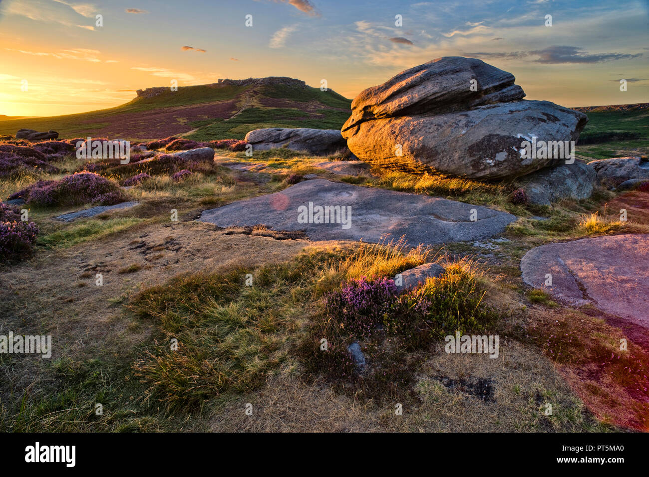 Higger Tor from Carl Wark. The Peak District, England (8 Stock Photo ...