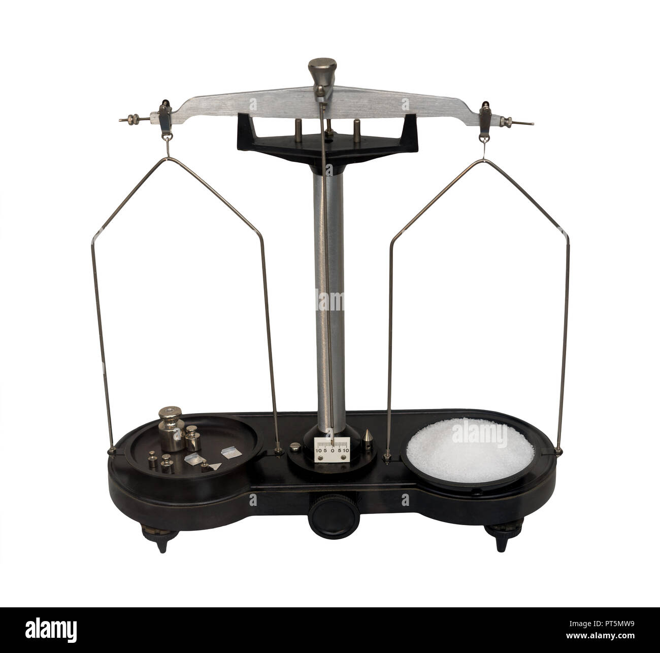Vintage weight scale for laboratory Stock Photo - Alamy