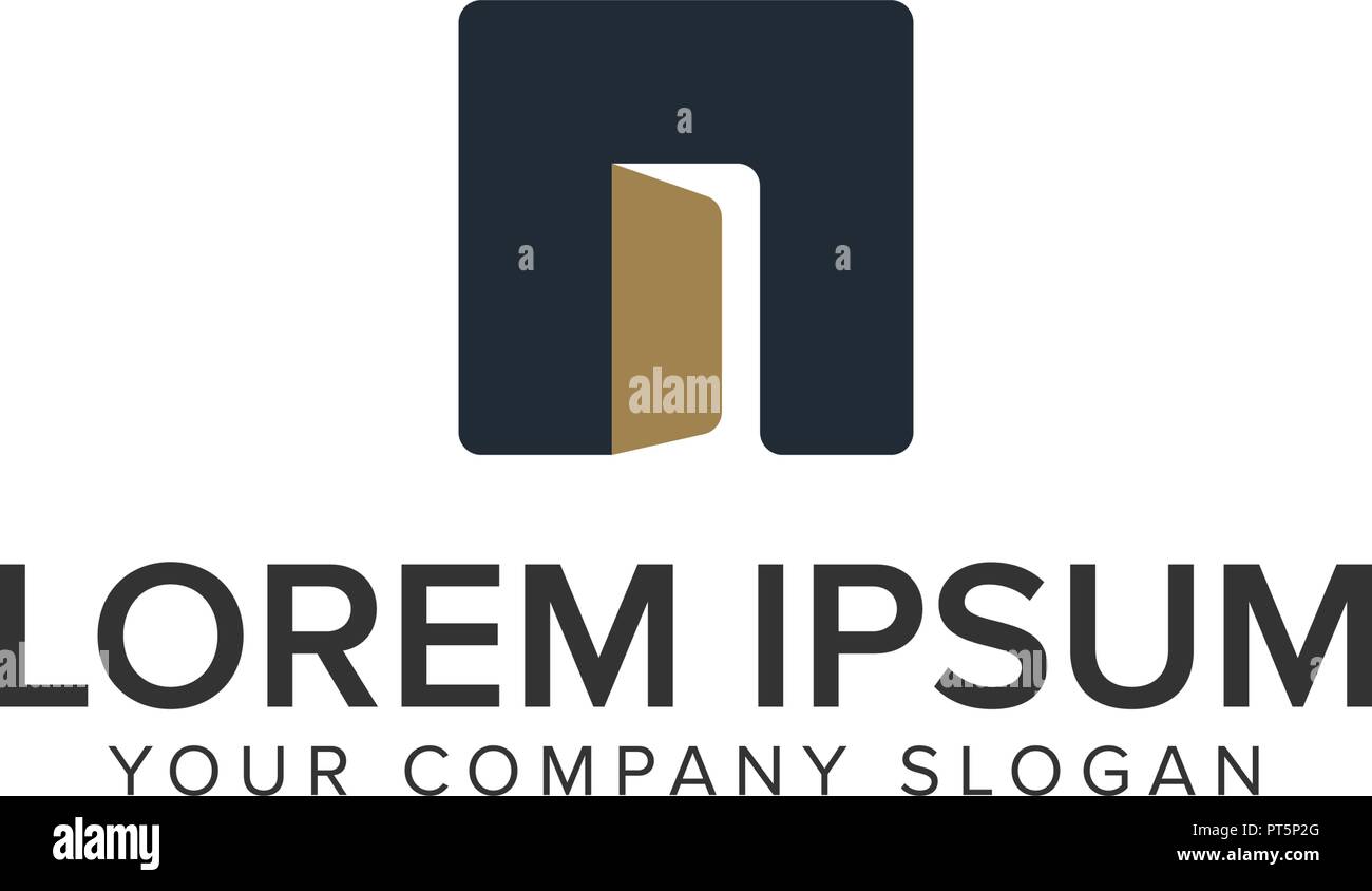 open door logo design concept template Stock Vector Image & Art - Alamy