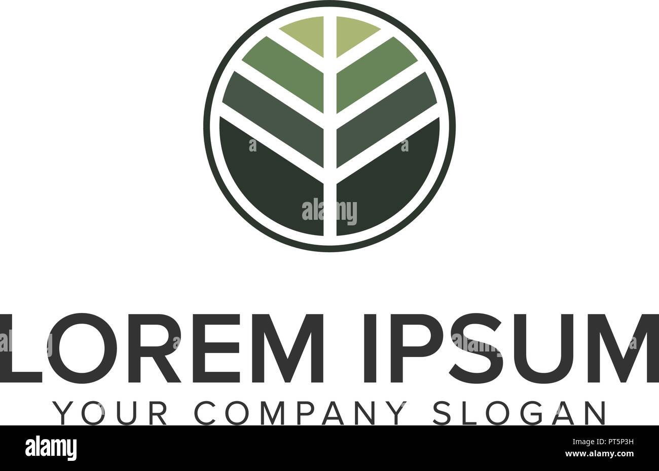 leaf circle logo design concept template Stock Vector Image & Art - Alamy