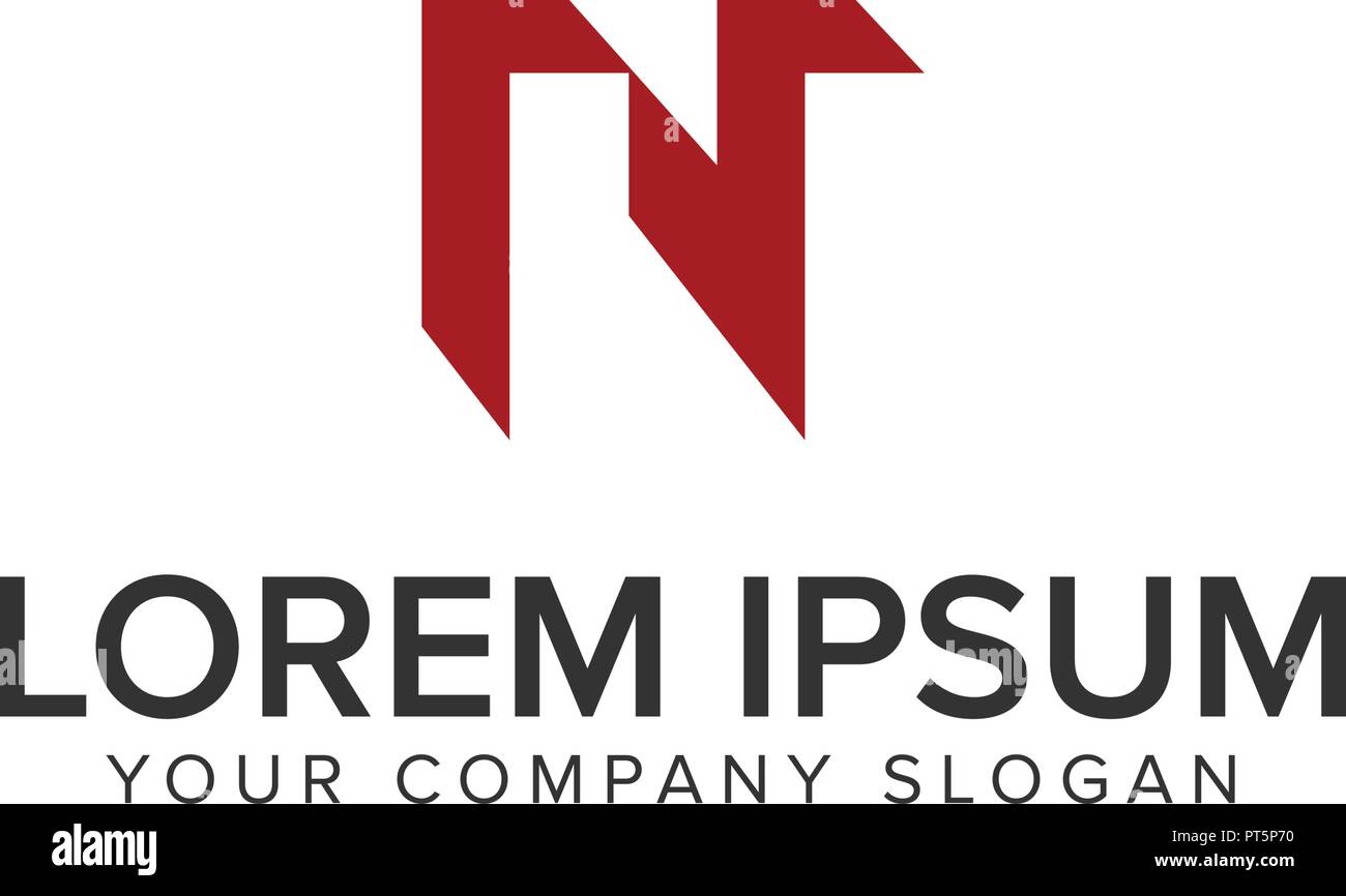 Letter N logo concept design concept template Stock Vector Image & Art ...