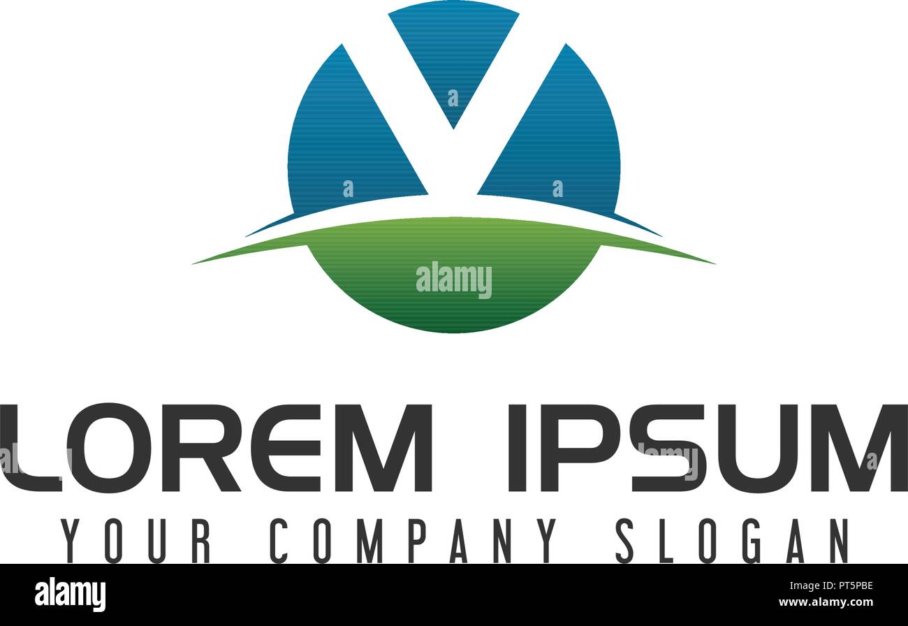 letter V circle logo design concept template Stock Vector Image & Art ...