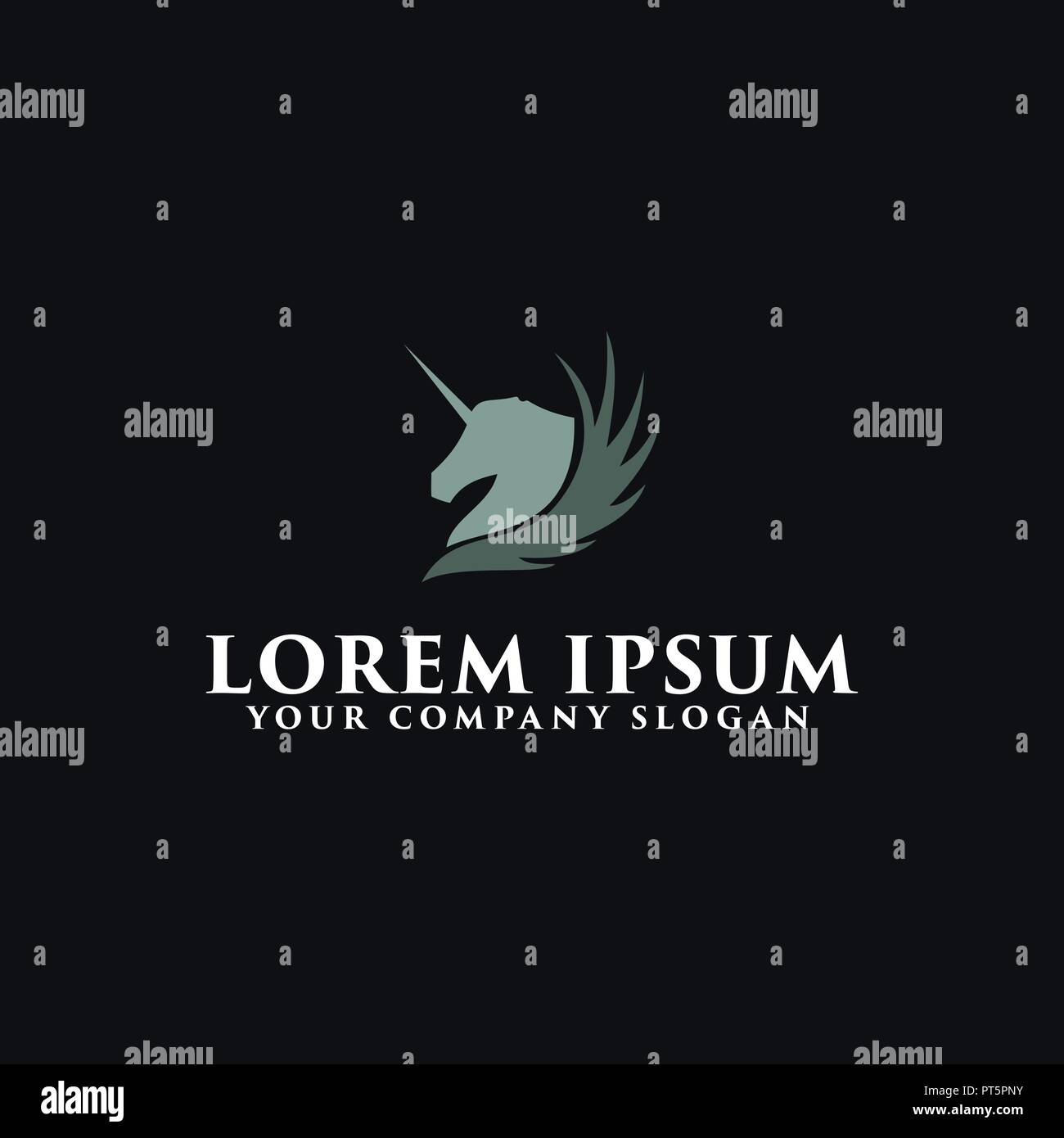 unicorn logo design concept template Stock Vector Image & Art - Alamy