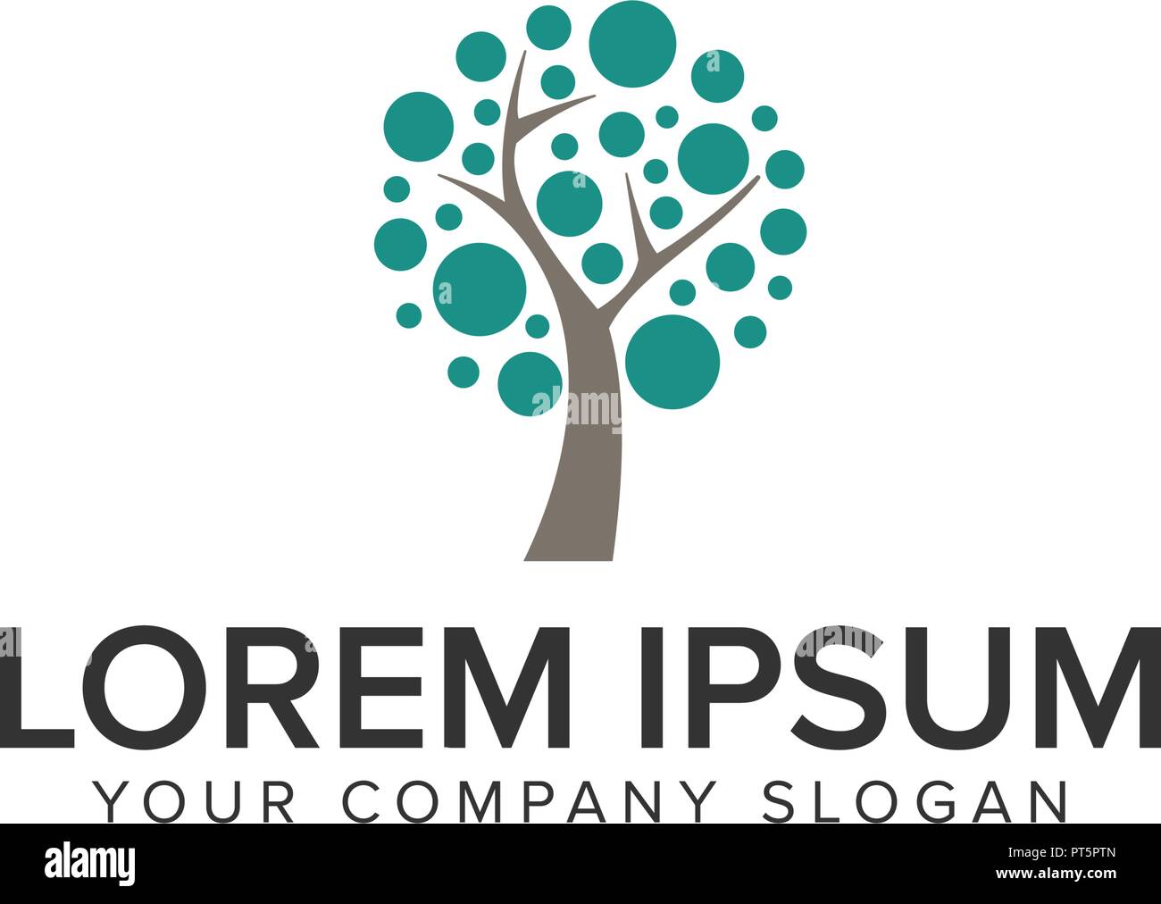 dot tree logo design concept template Stock Vector Image & Art - Alamy