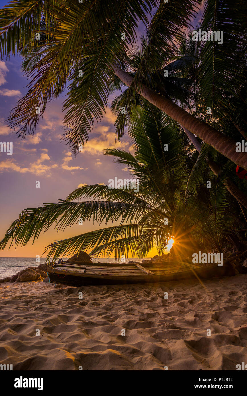 Amazing Sunset at the tropical beach Stock Photo - Alamy