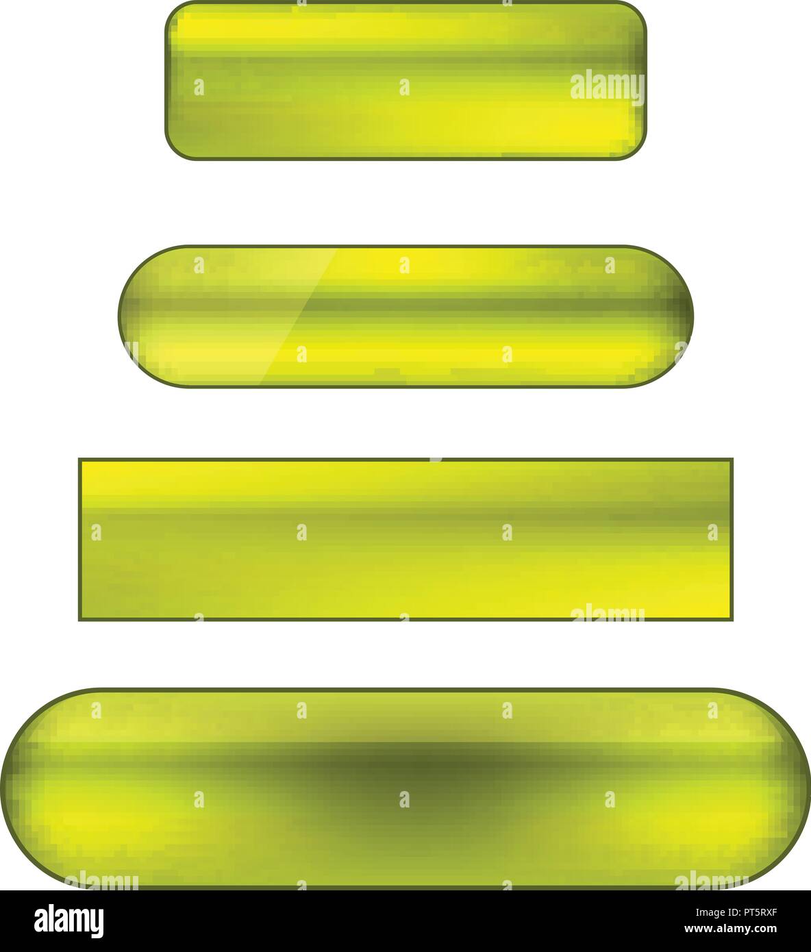 vector web buttons set - green and yellow Stock Vector Image & Art - Alamy
