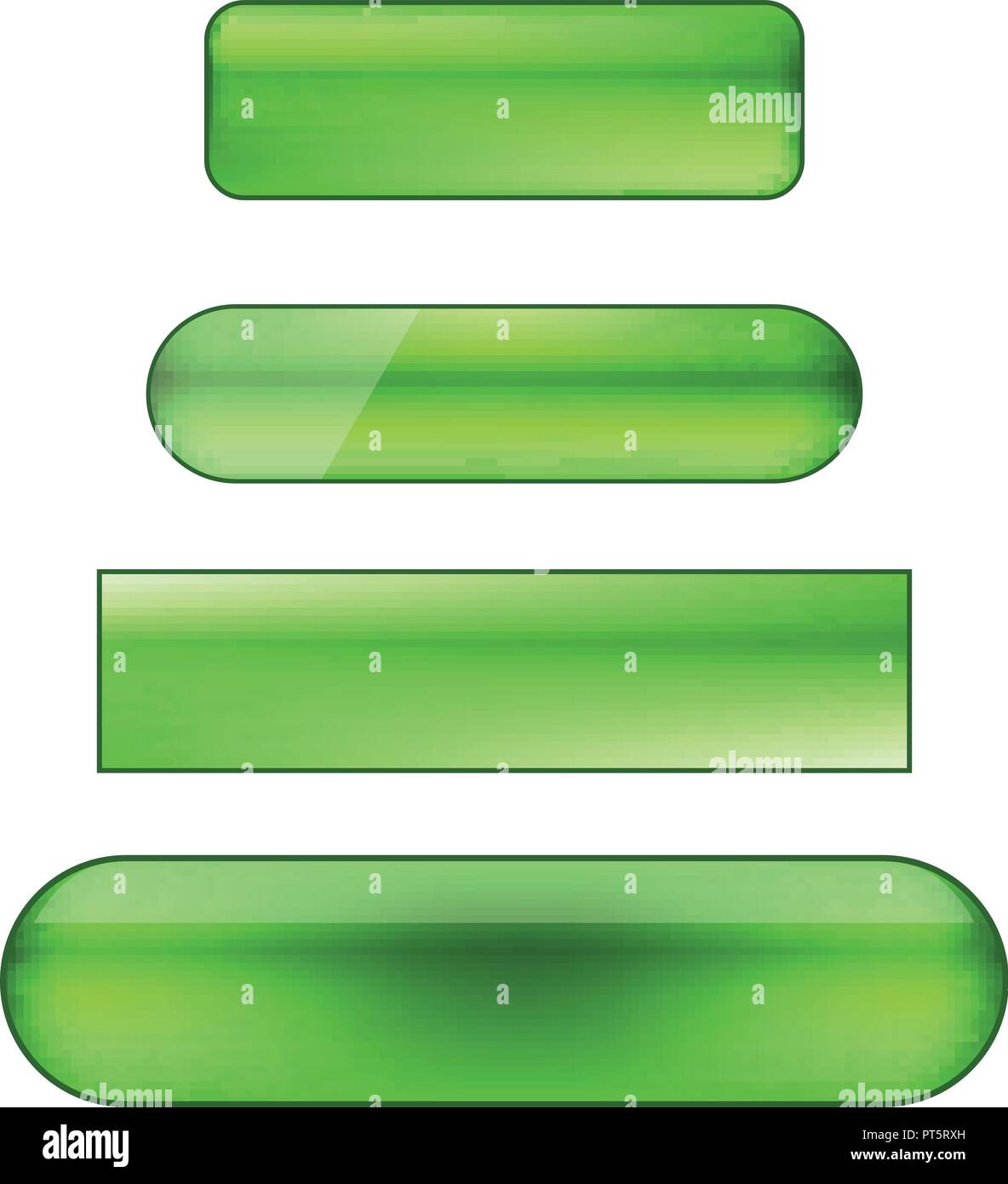 vector web buttons set - green Stock Vector Image & Art - Alamy