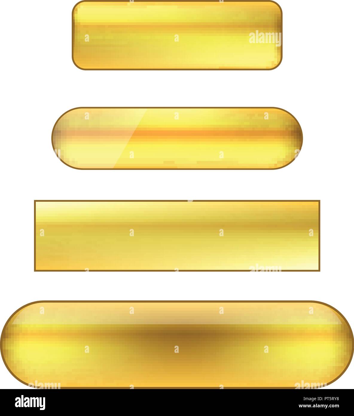 vector web buttons set - golden Stock Vector Image & Art - Alamy