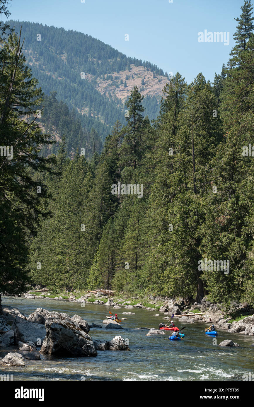 Packrafting on Idaho's Selway River Stock Photo - Alamy