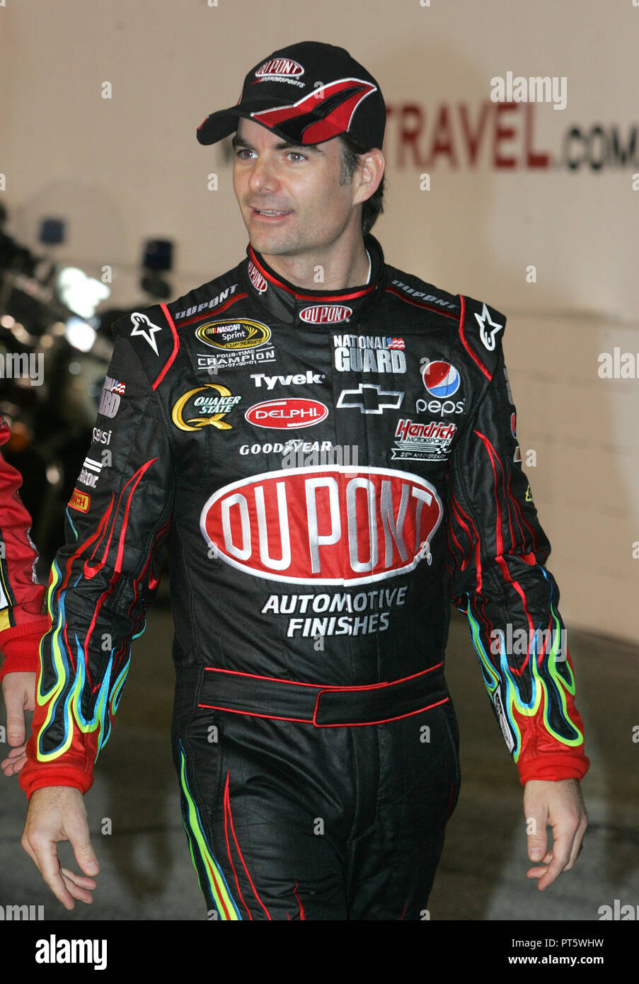 NASCAR Sprint Cup driver Jeff Gordon walks down pit road prior to the ...