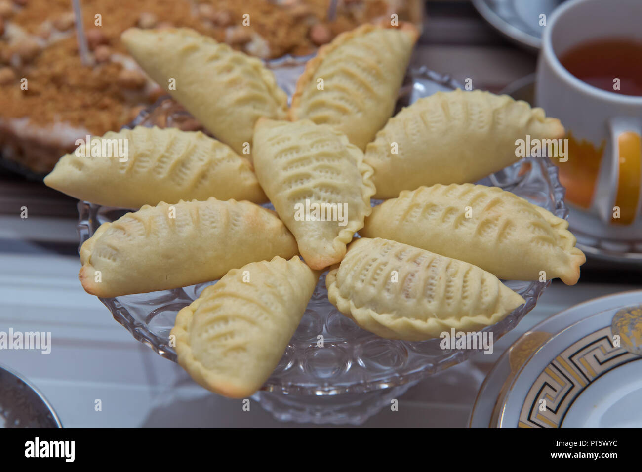 Traditional Azerbaijani sweet shekerbura shakarbura sybmol of Novruz ...
