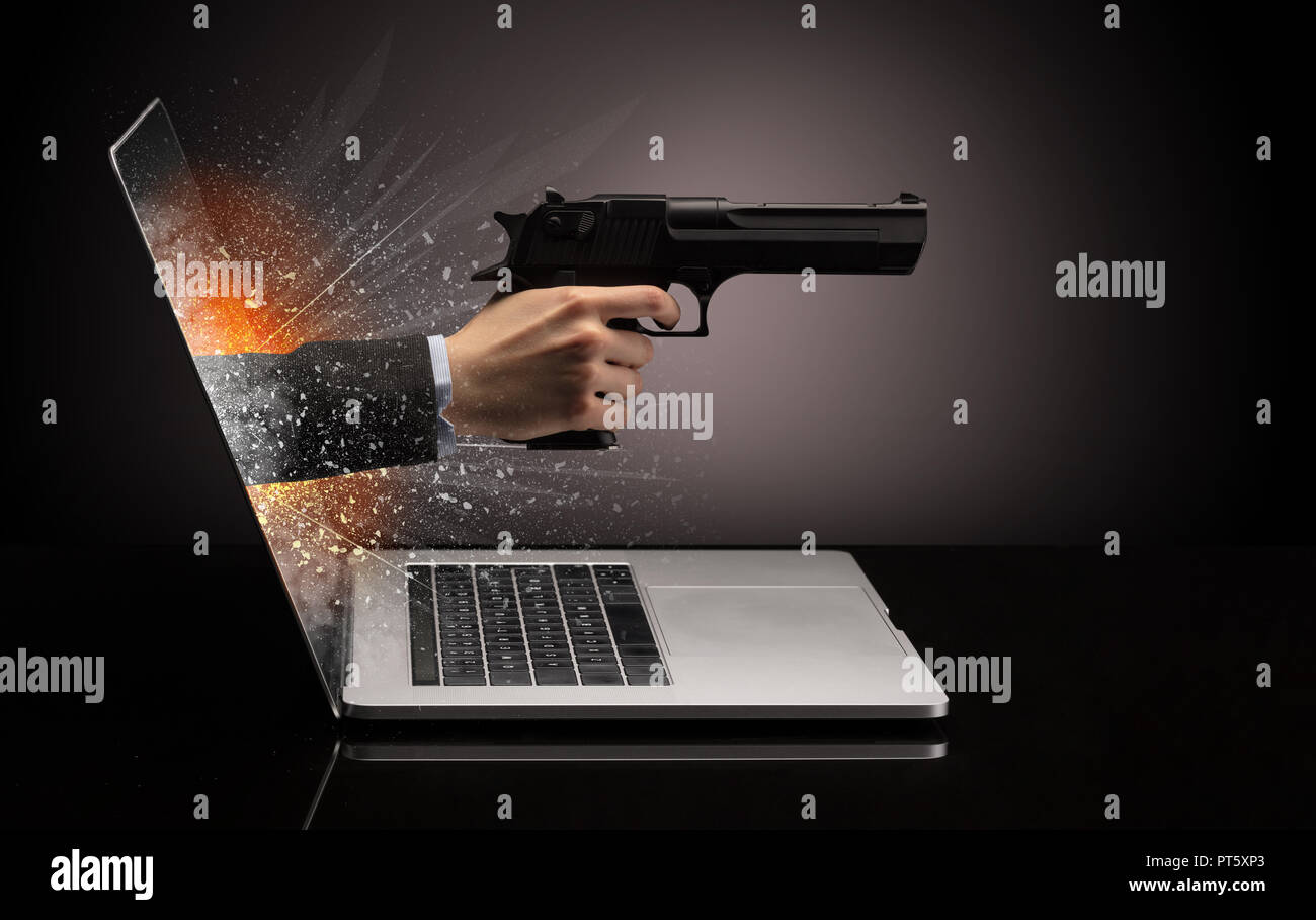 Arm coming out of computer screen hi-res stock photography and images ...