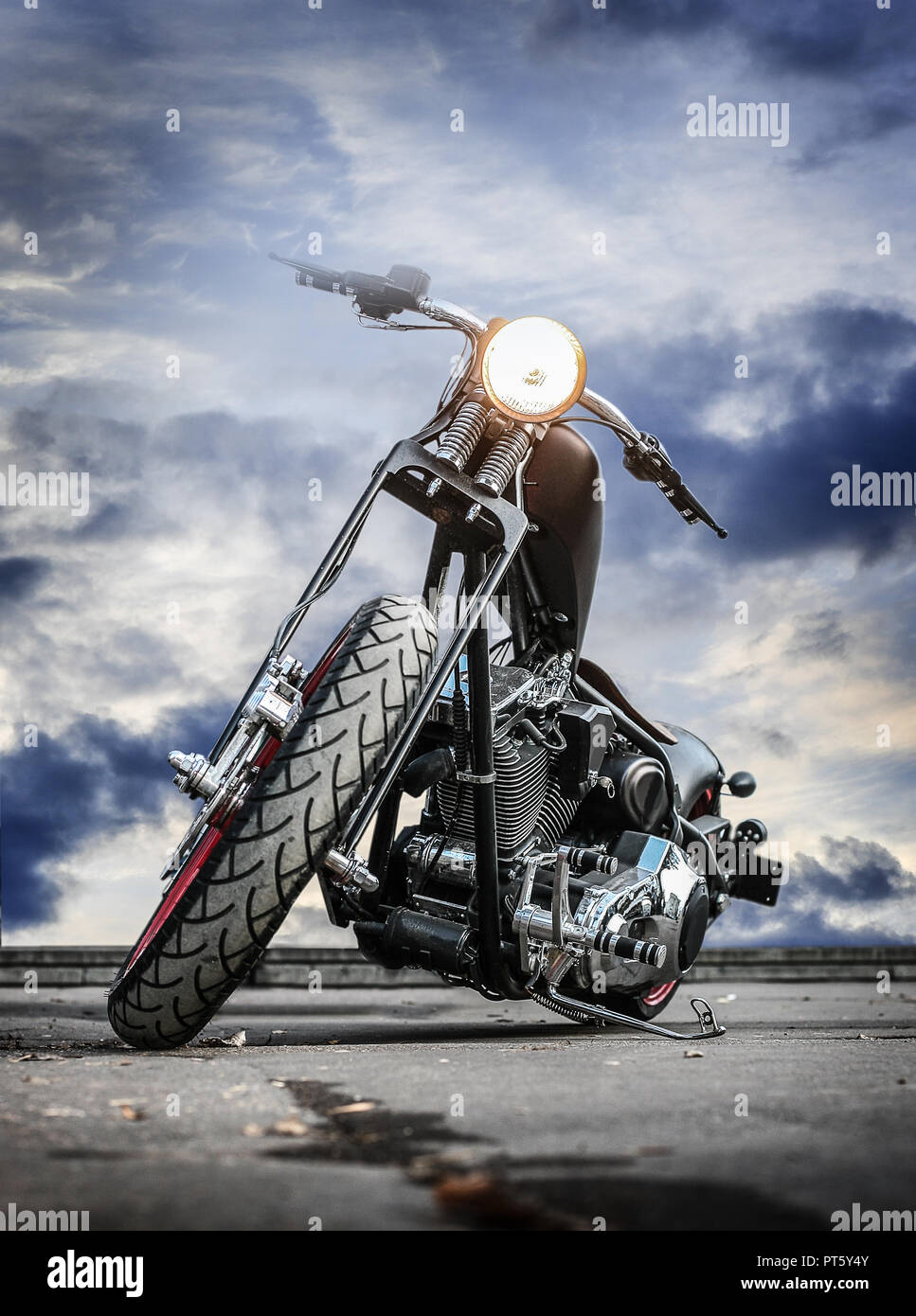 Motorcycle with blue sky hi-res stock photography and images - Alamy
