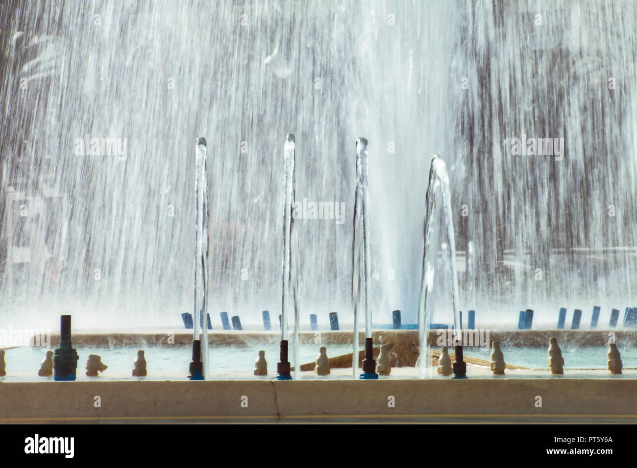 Water jets soaking hi-res stock photography and images - Alamy
