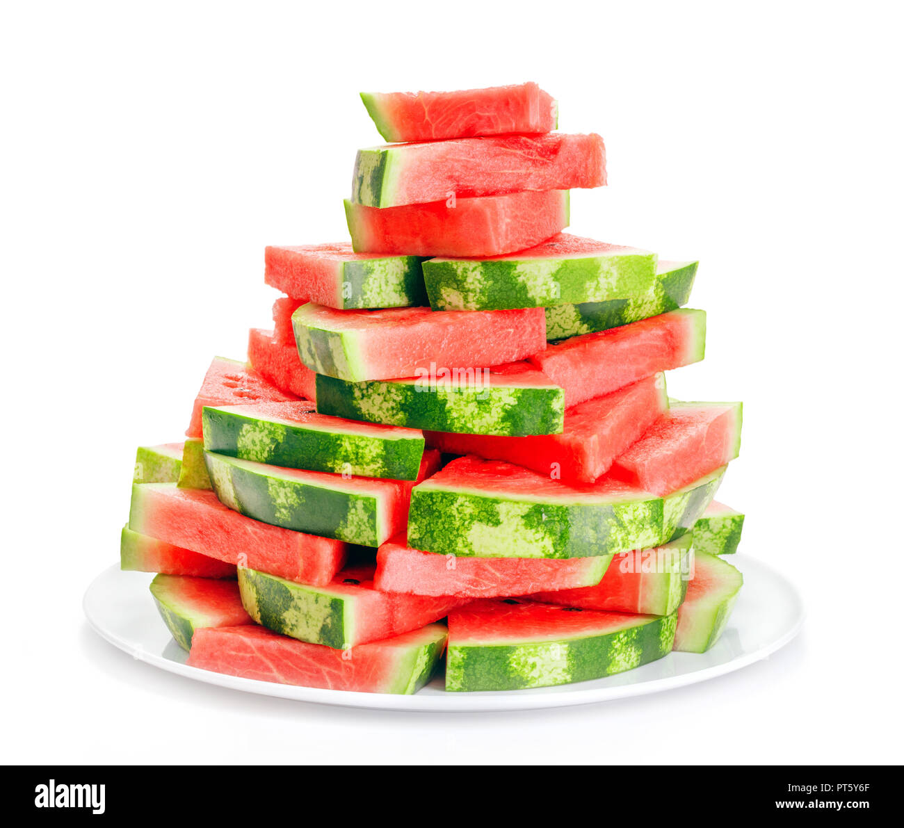 watermelon slices isolated on white background Stock Photo - Alamy