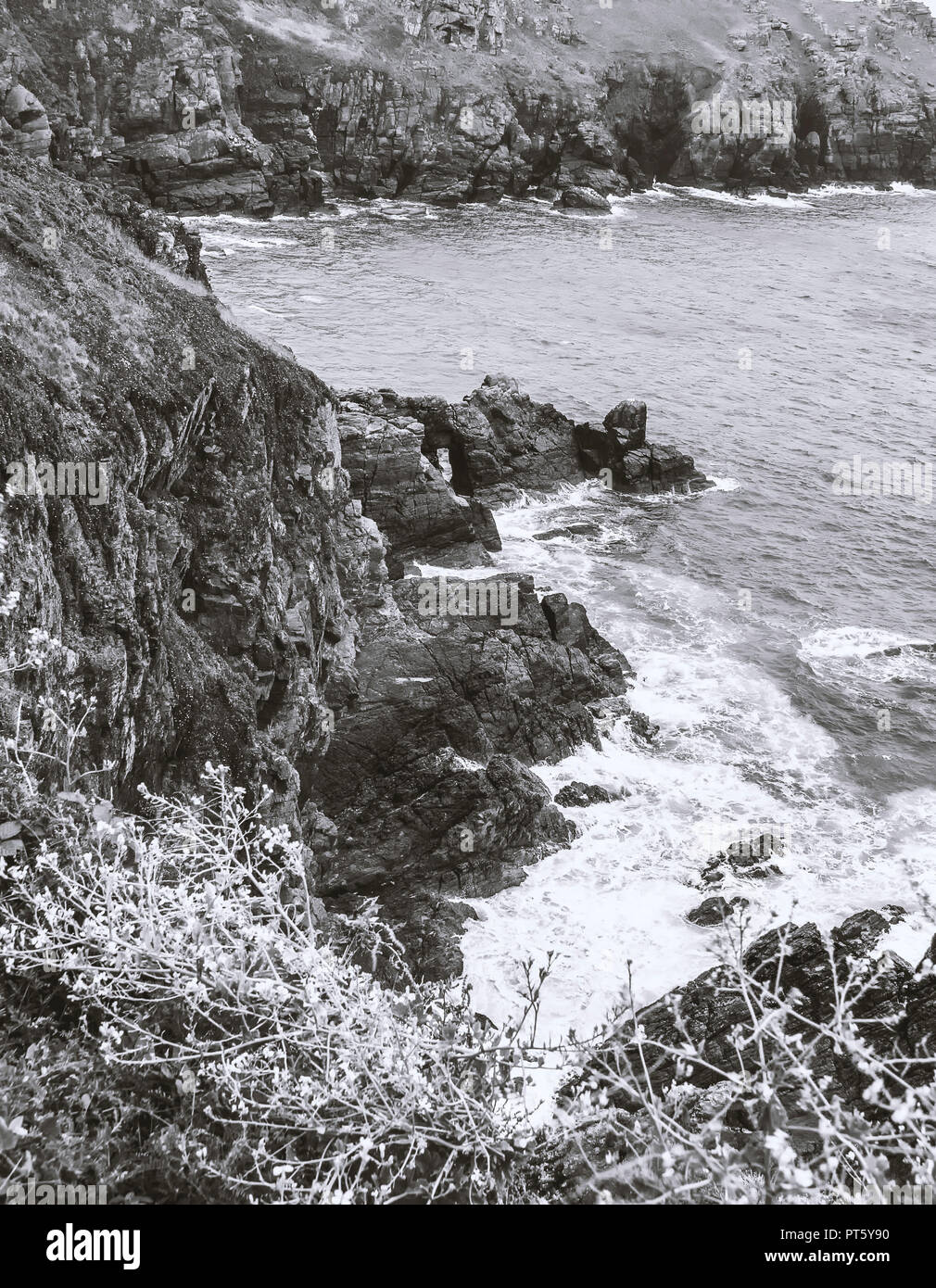 Rugged coastal views in rough windy weather Stock Photo - Alamy