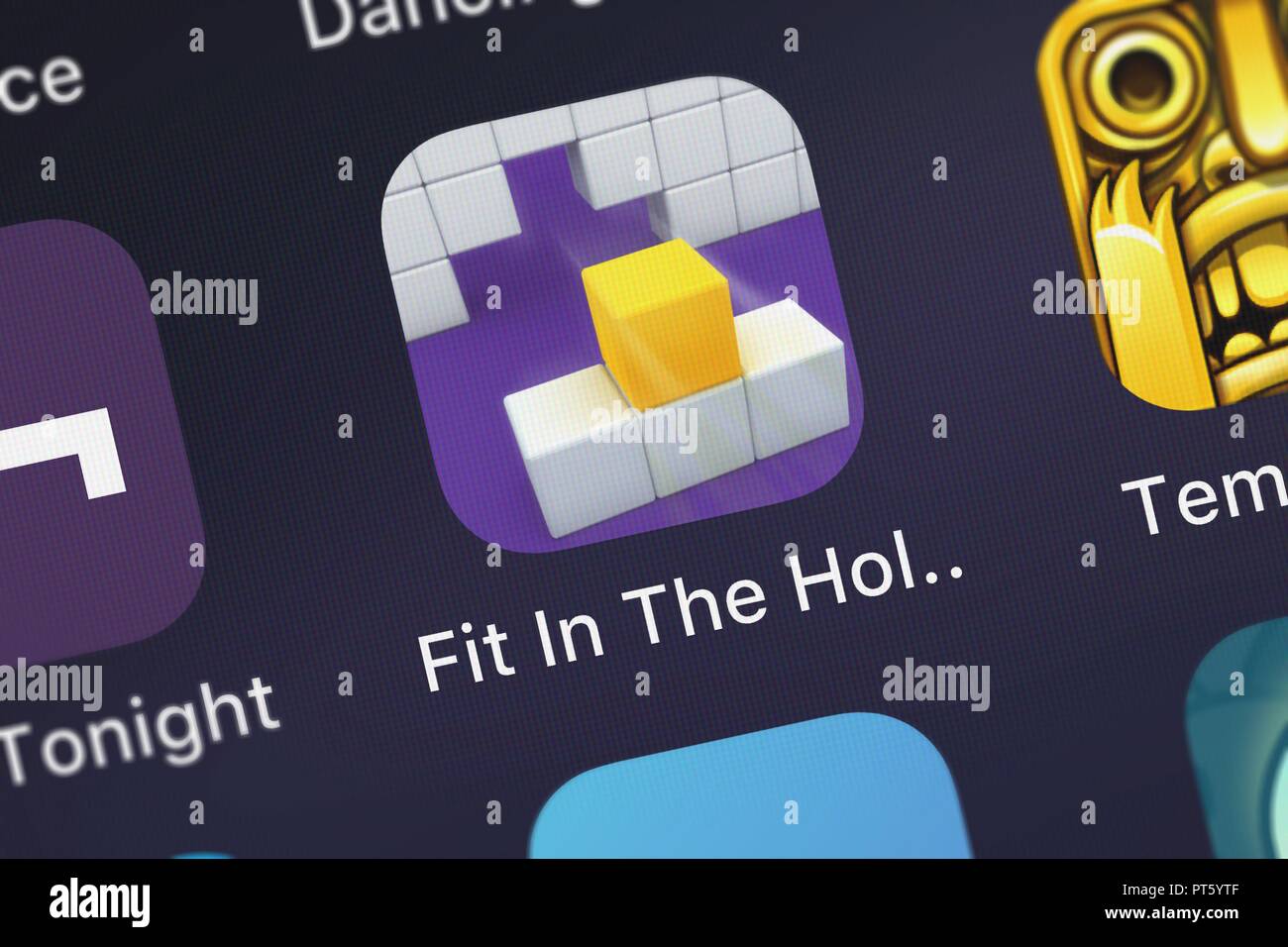 London, United Kingdom - October 06, 2018: The Fit In The Hole mobile ...