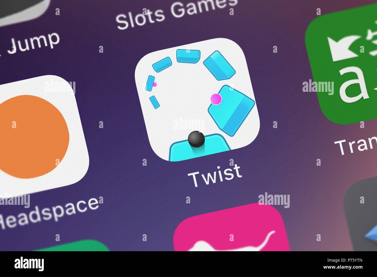 London, United Kingdom - October 06, 2018: Close-up shot of the Twist ...