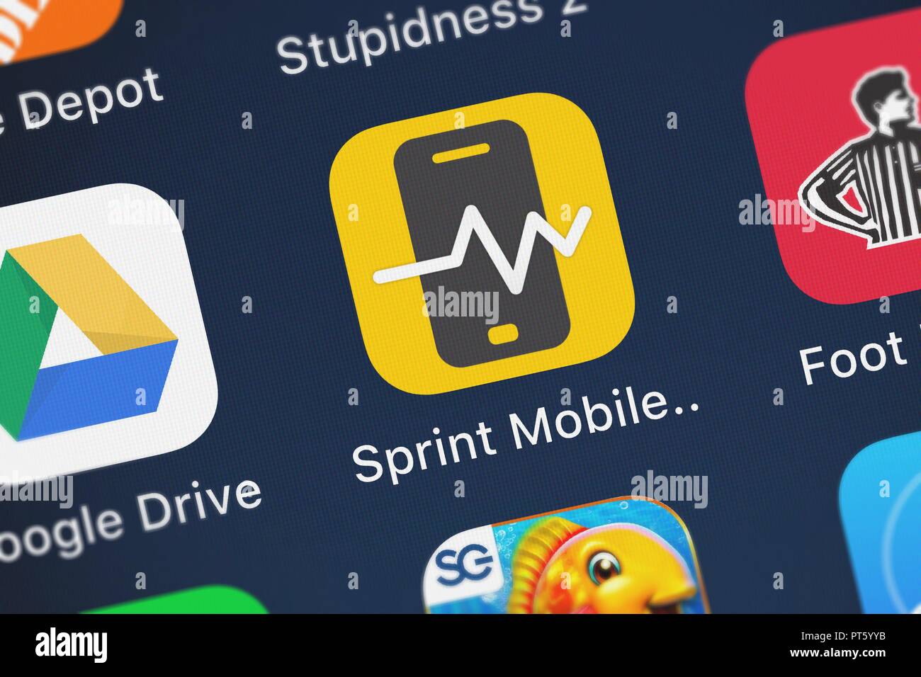 London, United Kingdom - October 06, 2018: Screenshot of Sprint's ...