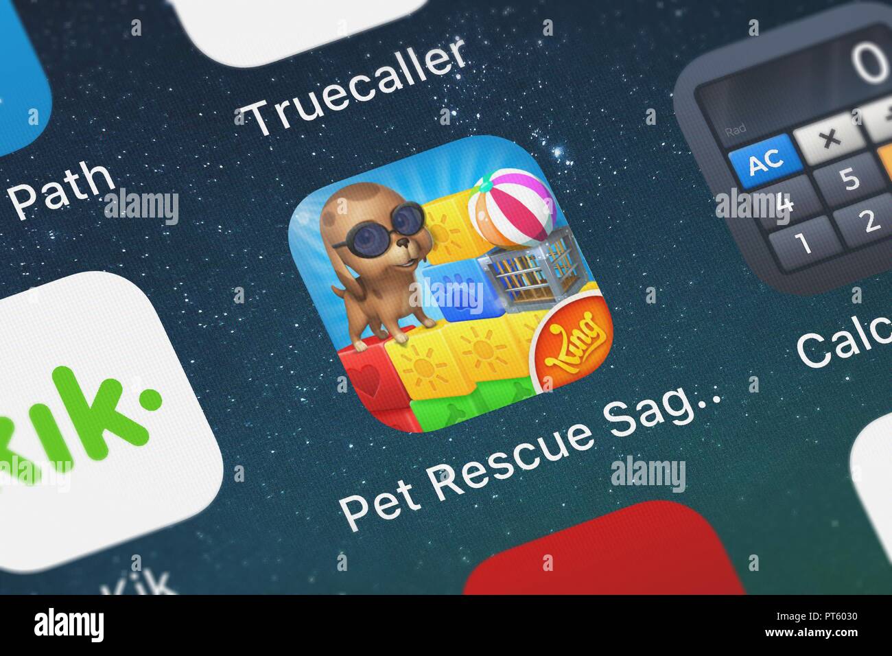 London, United Kingdom - October 06, 2018: Screenshot of the Pet Rescue ...