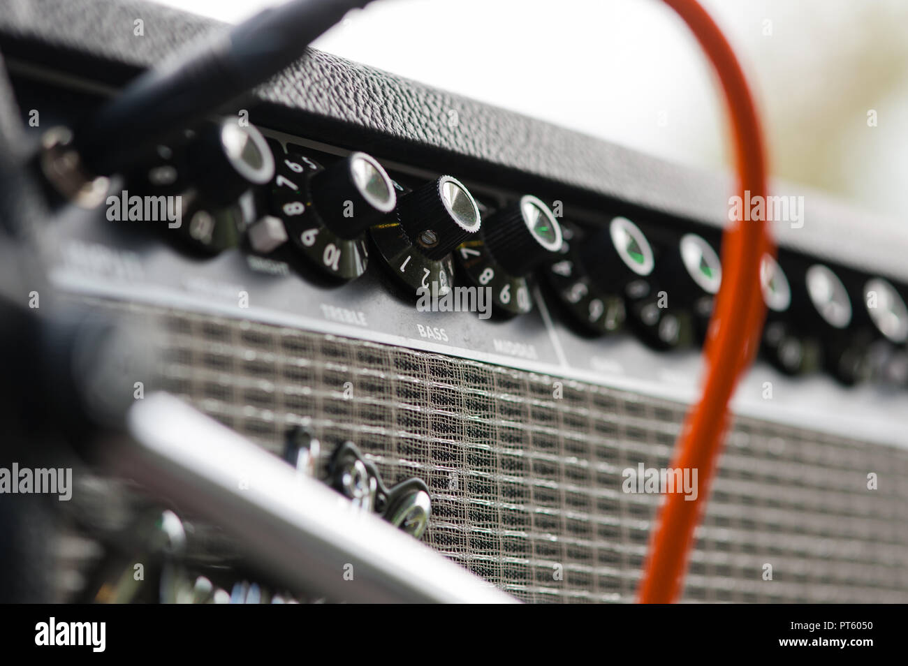 Professional musical equipment at stage during perfomance Stock Photo ...