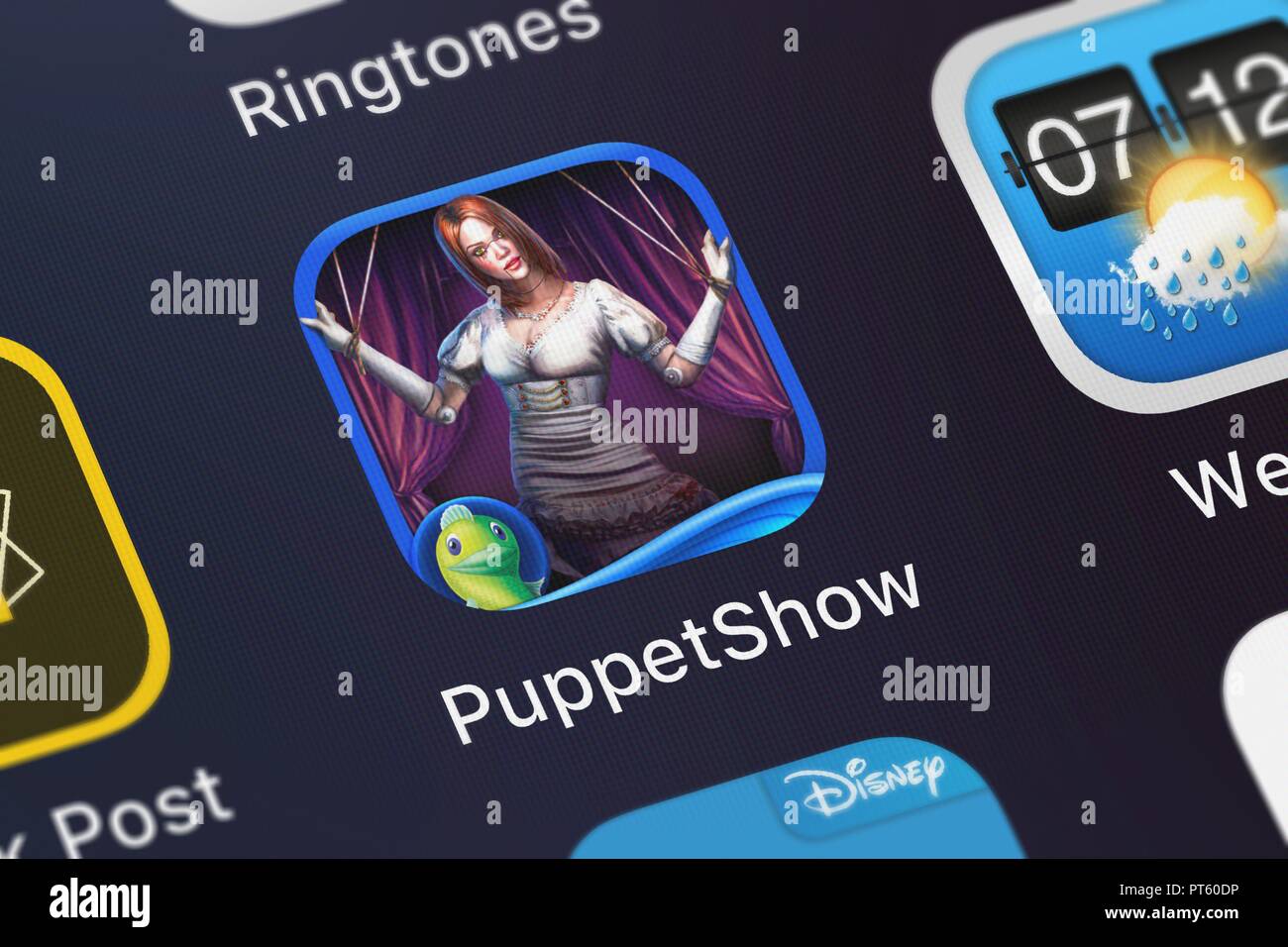 London, United Kingdom - October 06, 2018: Icon of the mobile app ...