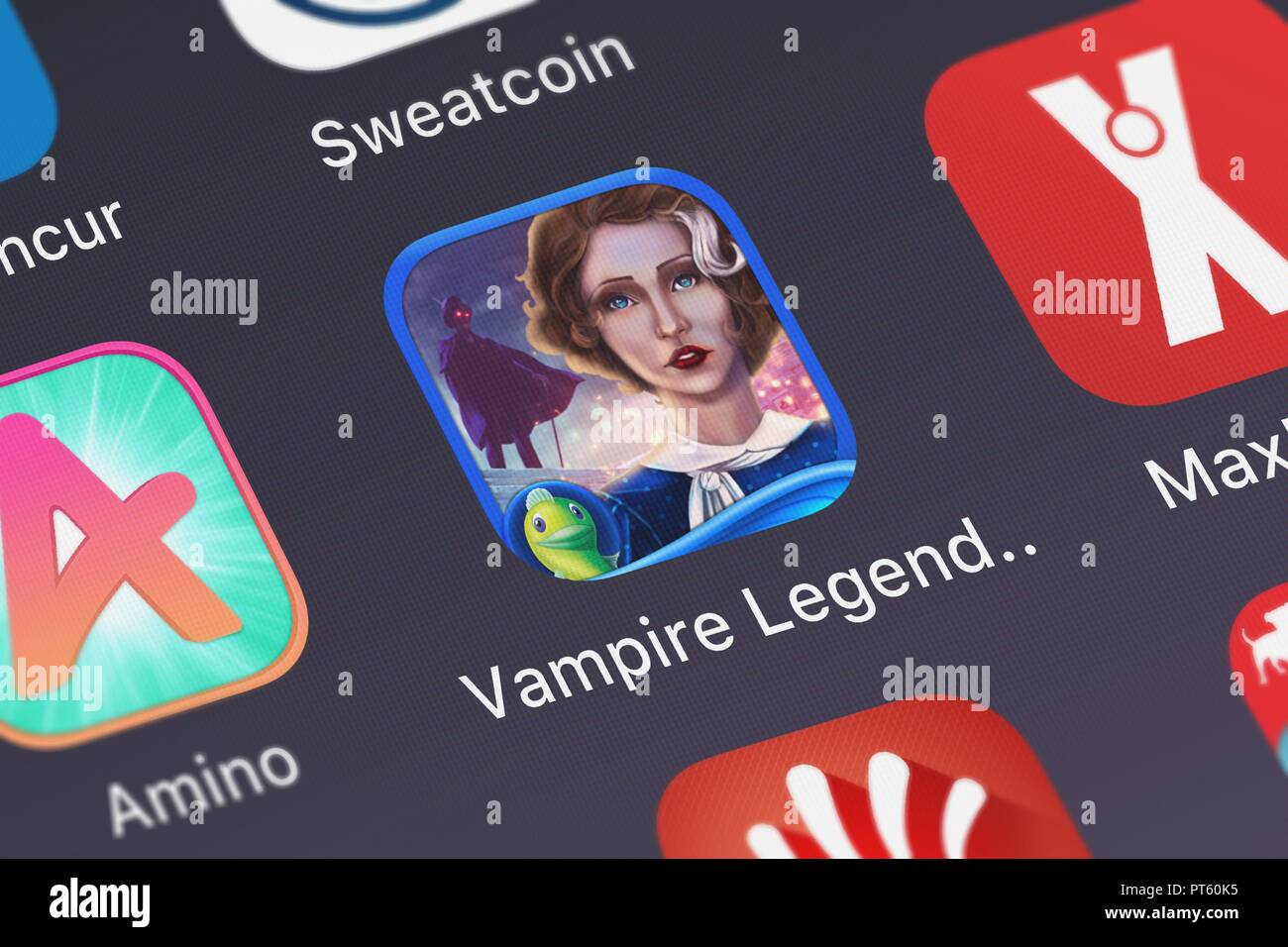 London, United Kingdom - October 06, 2018: Icon of the mobile app ...