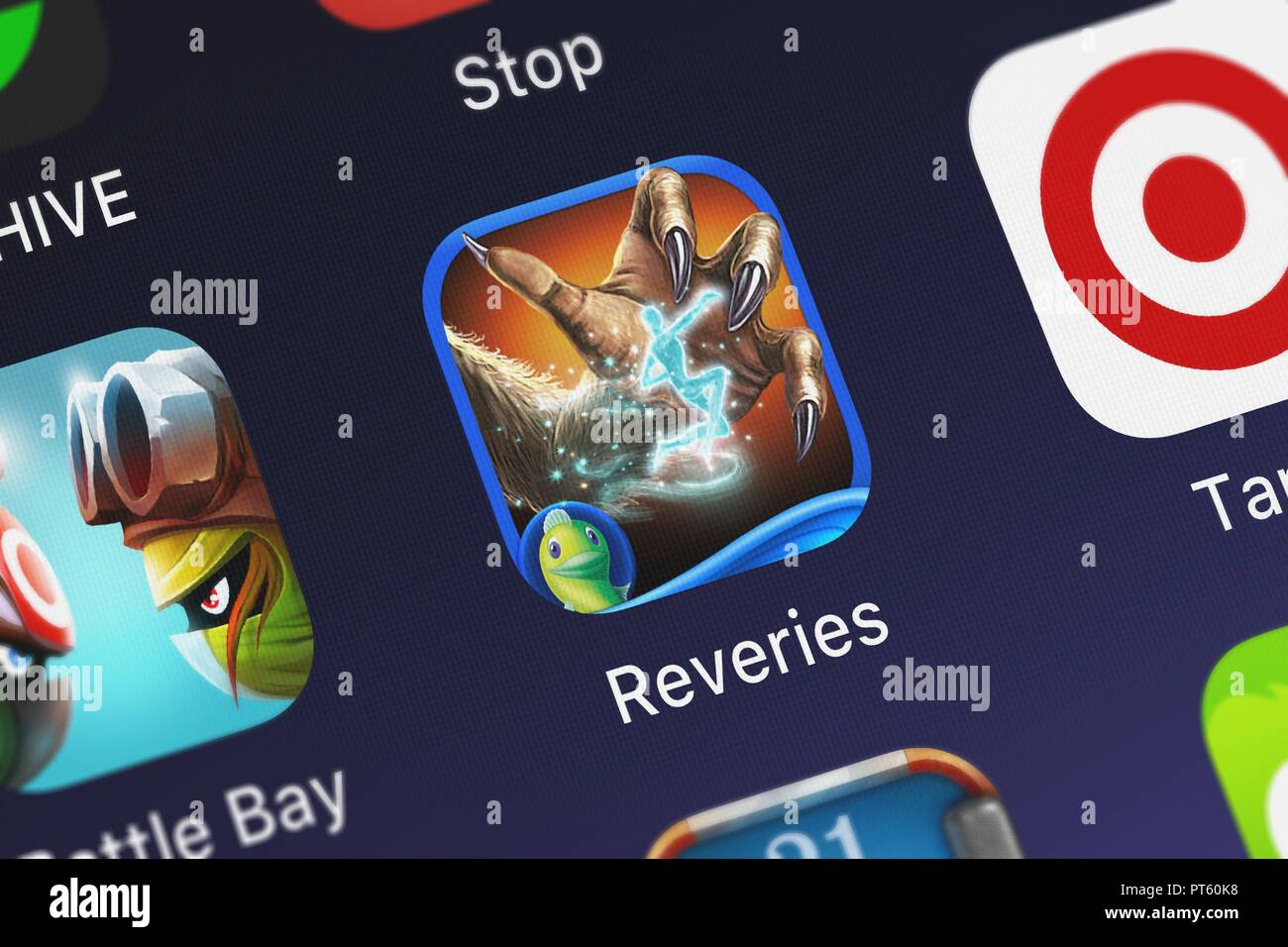 London, United Kingdom - October 06, 2018: Icon of the mobile app ...