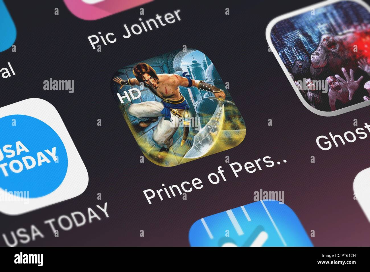 London, United Kingdom - October 06, 2018: Screenshot of the mobile app ...