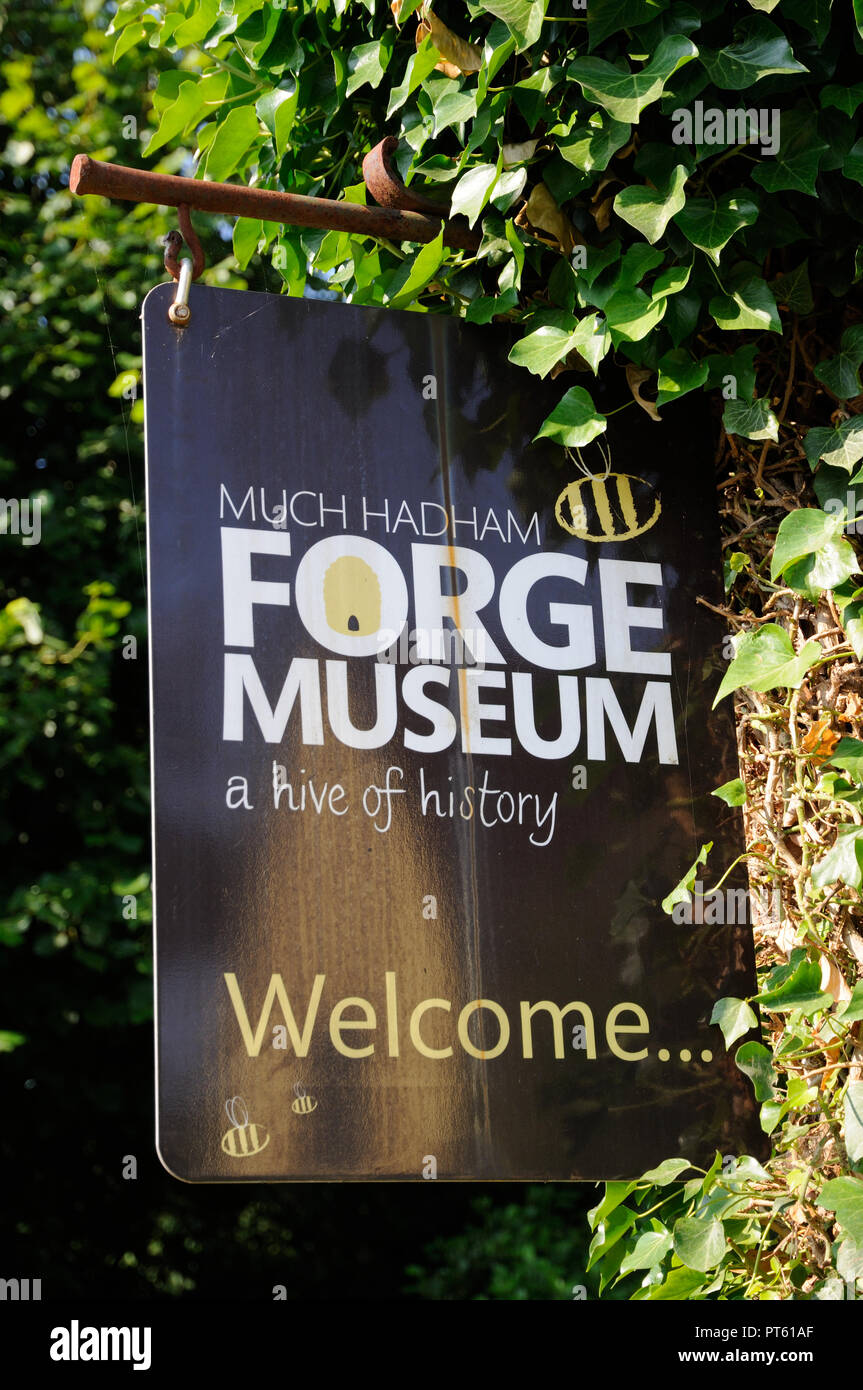 Forge Museum sign, Much Hadham, Hertfordshire Stock Photo - Alamy