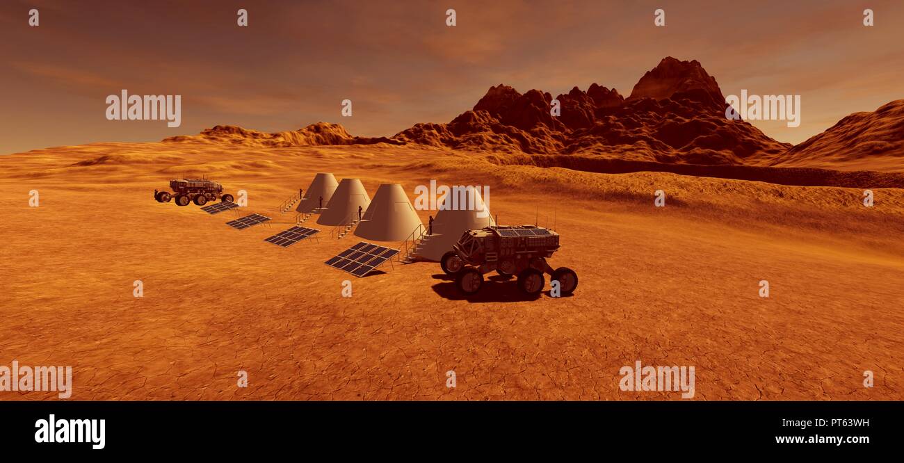 Extremely detailed and realistic high resolution 3d image of a martian ...