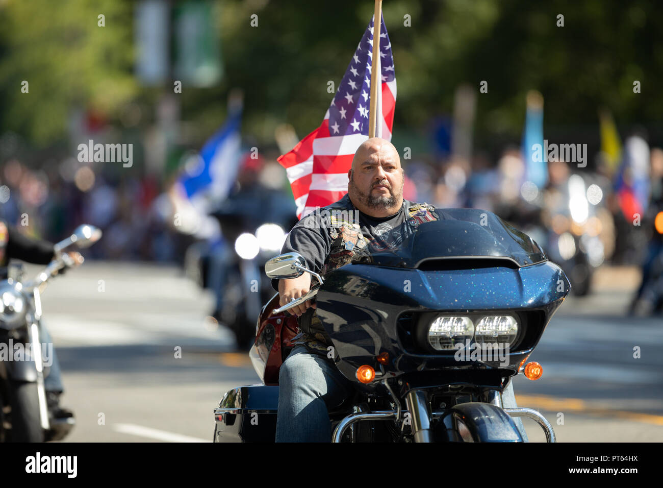 Washington, D.C., USA - September 29, 2018: The Fiesta DC Parade, Man ...