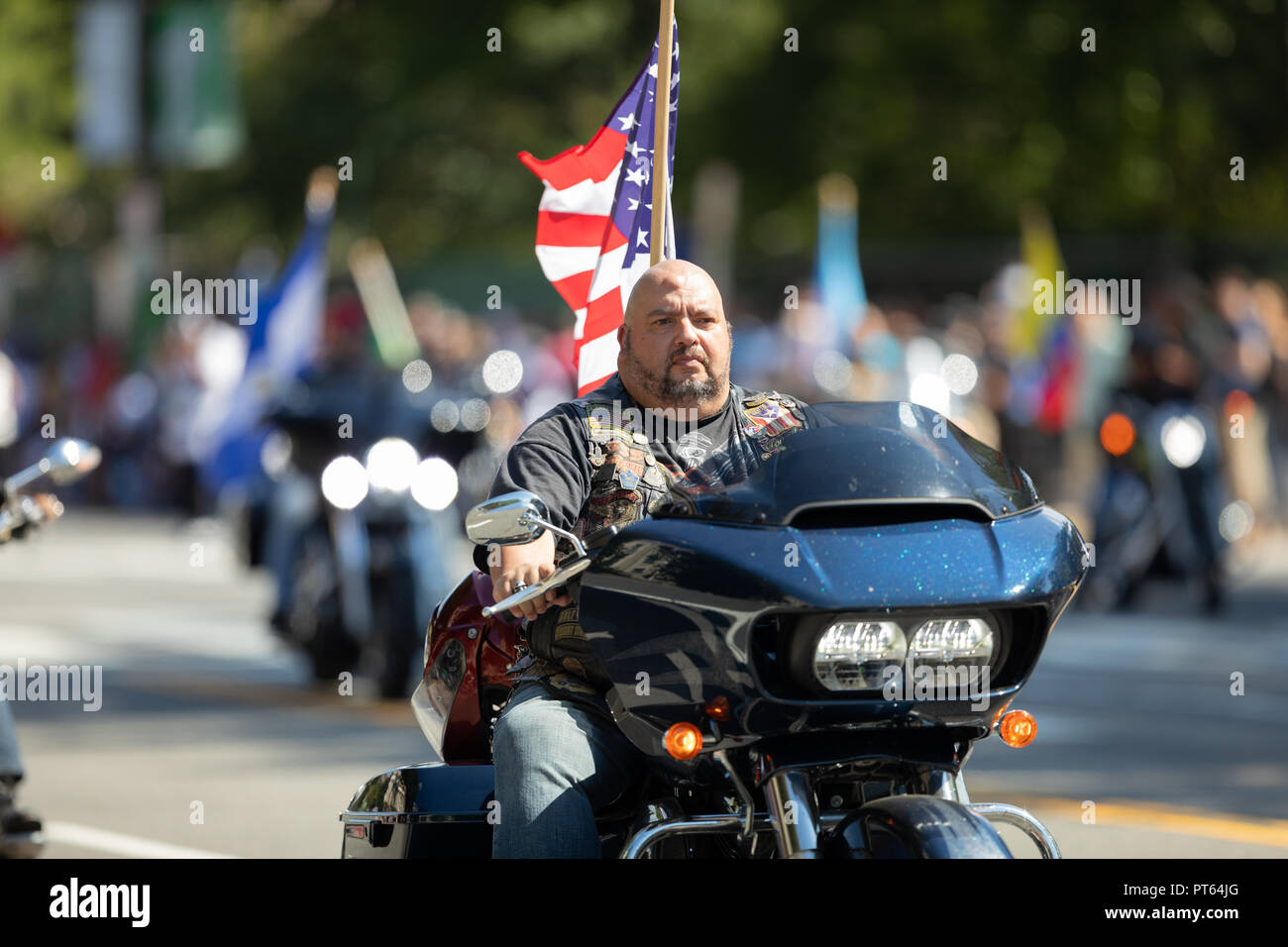 Washington, D.C., USA - September 29, 2018: The Fiesta DC Parade, Man ...
