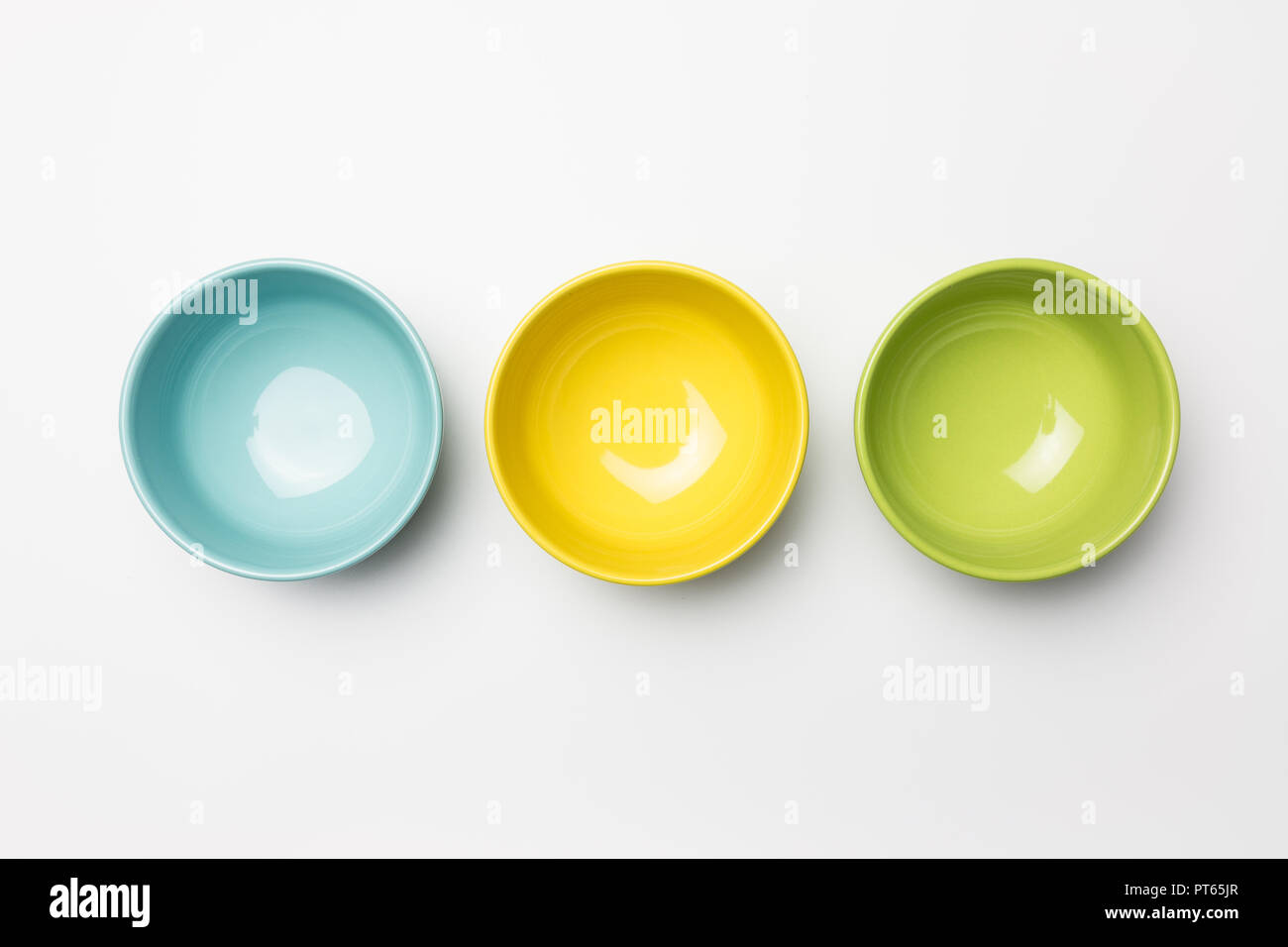 Three colored bowls hi-res stock photography and images - Alamy