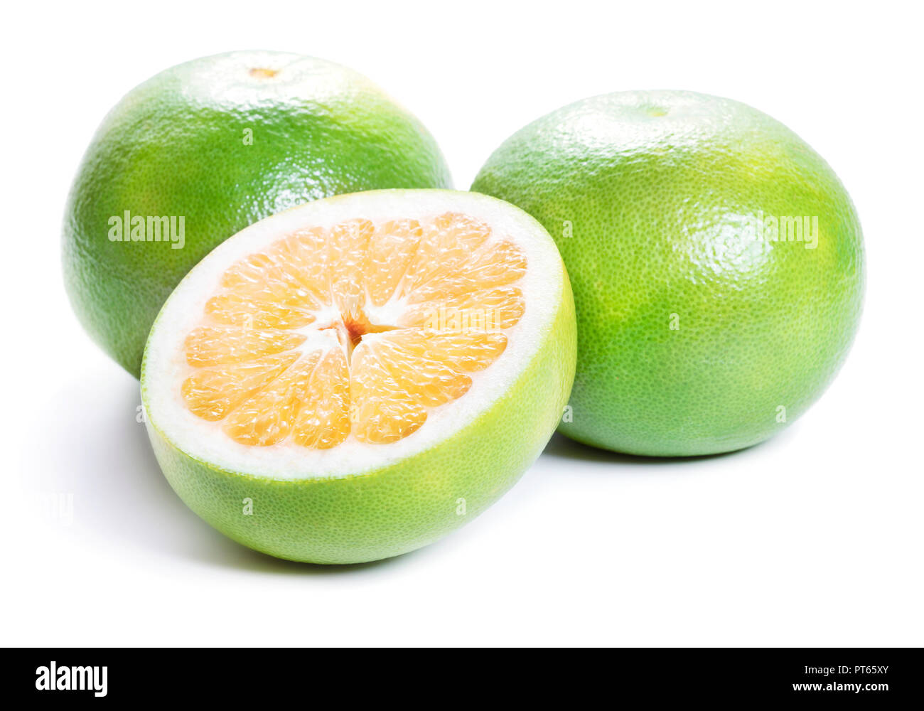 fresh ripe sweety grapefruits isolated on white background Stock Photo ...