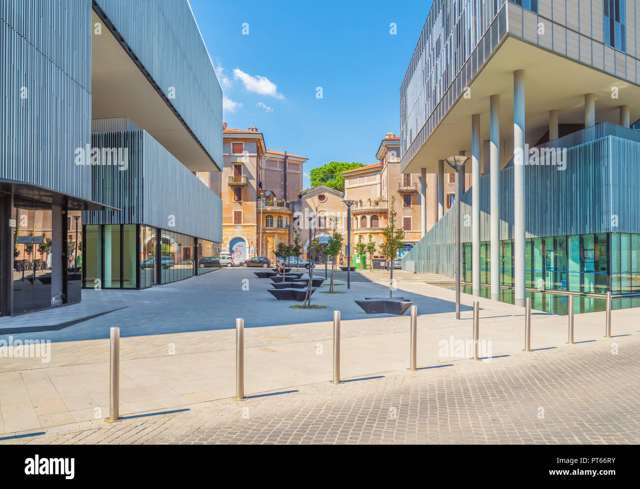 Rome, Italy - The modern Tiburtino district near the Tiburtina train ...