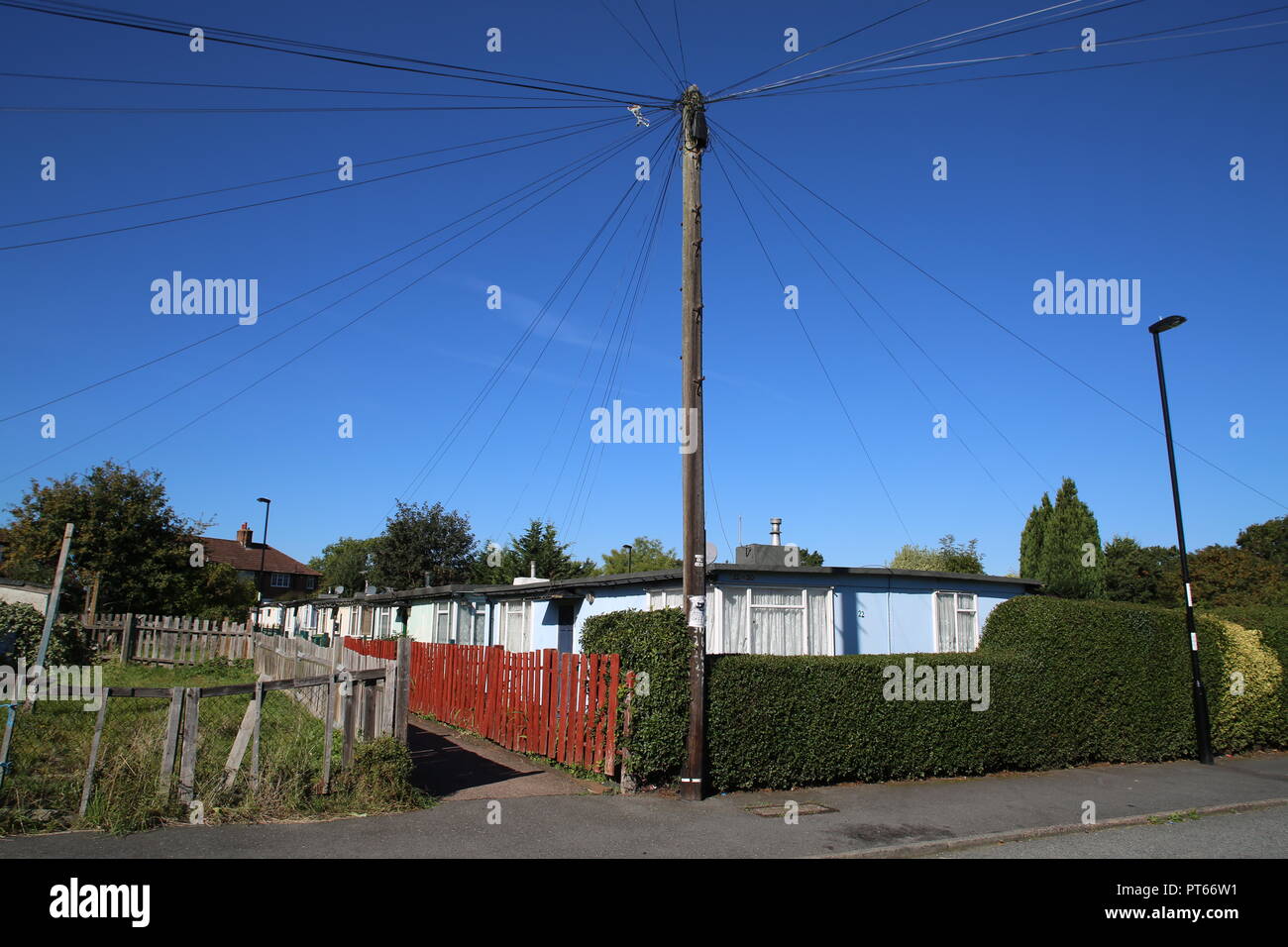 Prefabs on the Excalibur Estate, Catford, Lewisham, London Stock Photo ...