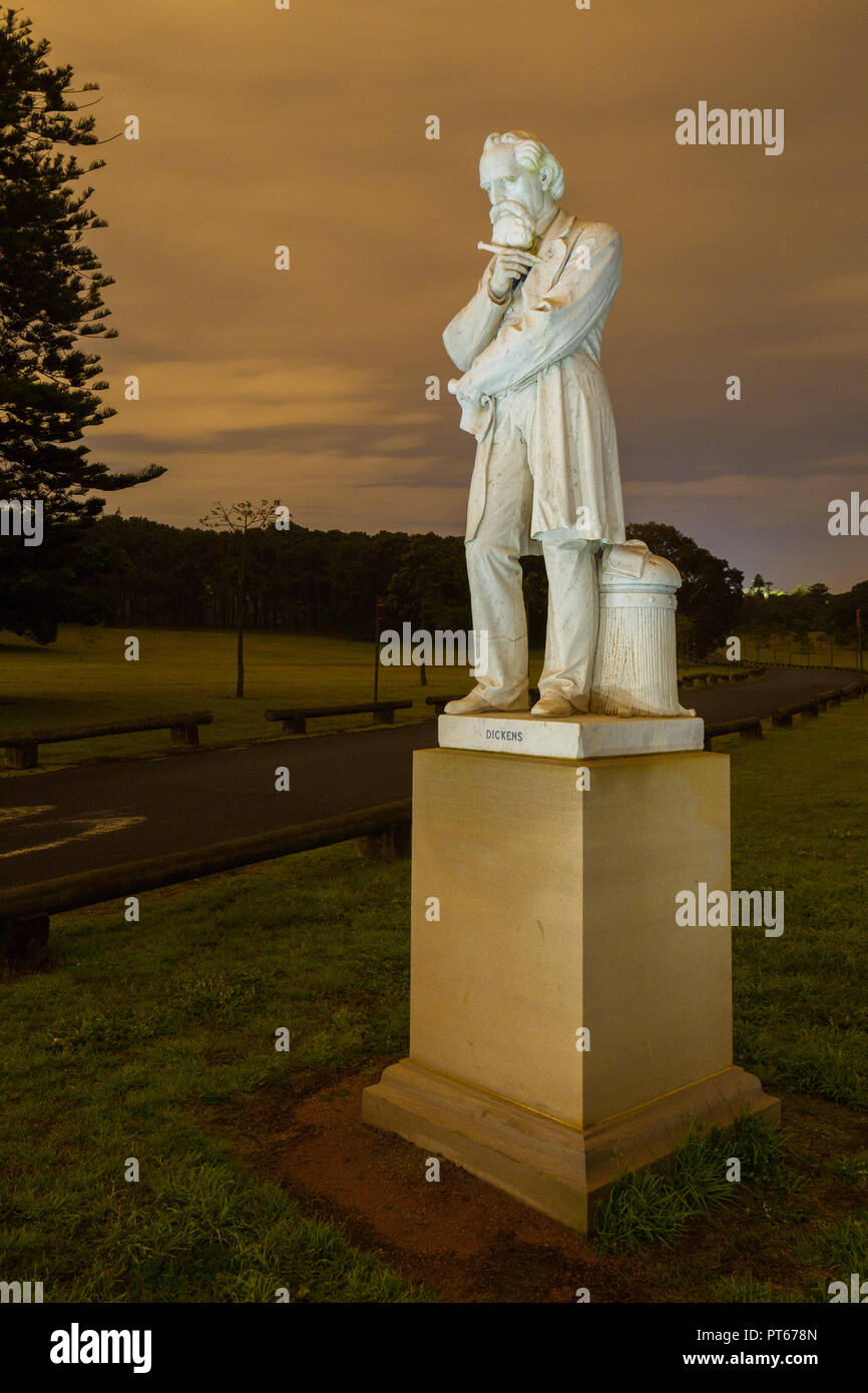 The lifesize statue of Charles Dickens in Centennial Parklands in ...