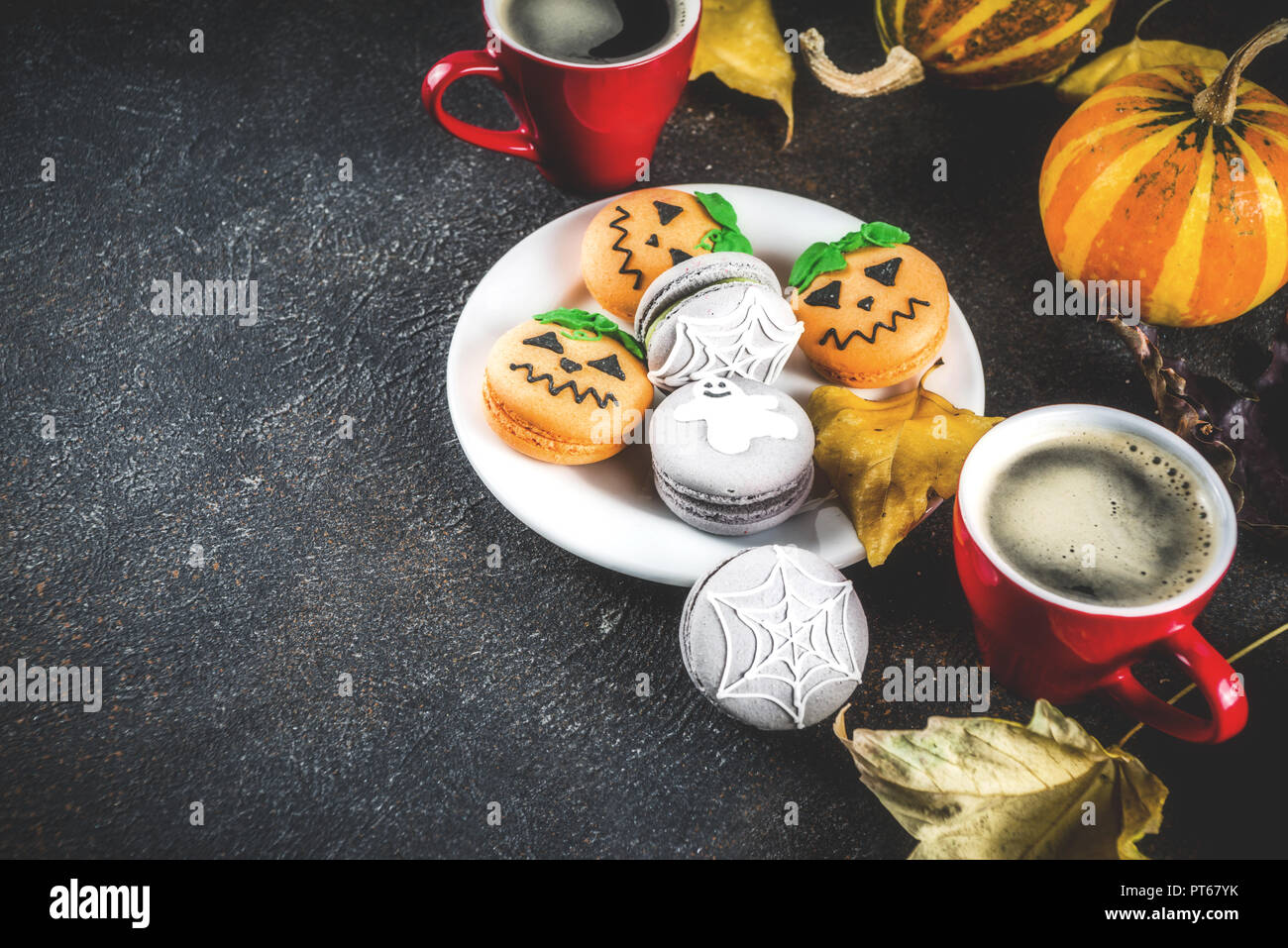 Creative idea for Halloween treats, funny macaron cookies decorated ...