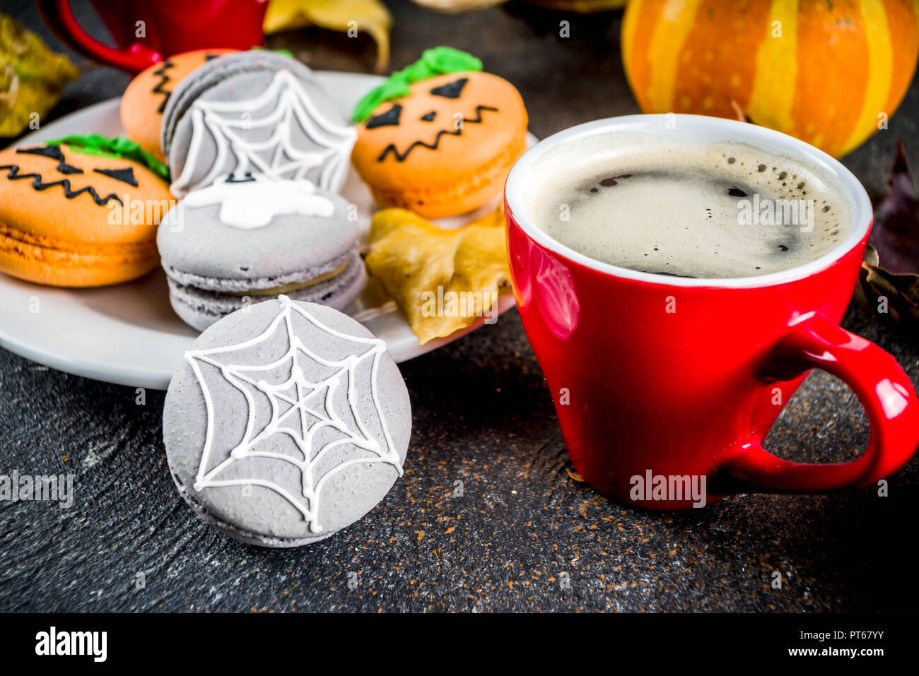 Creative idea for Halloween treats, funny macaron cookies decorated ...