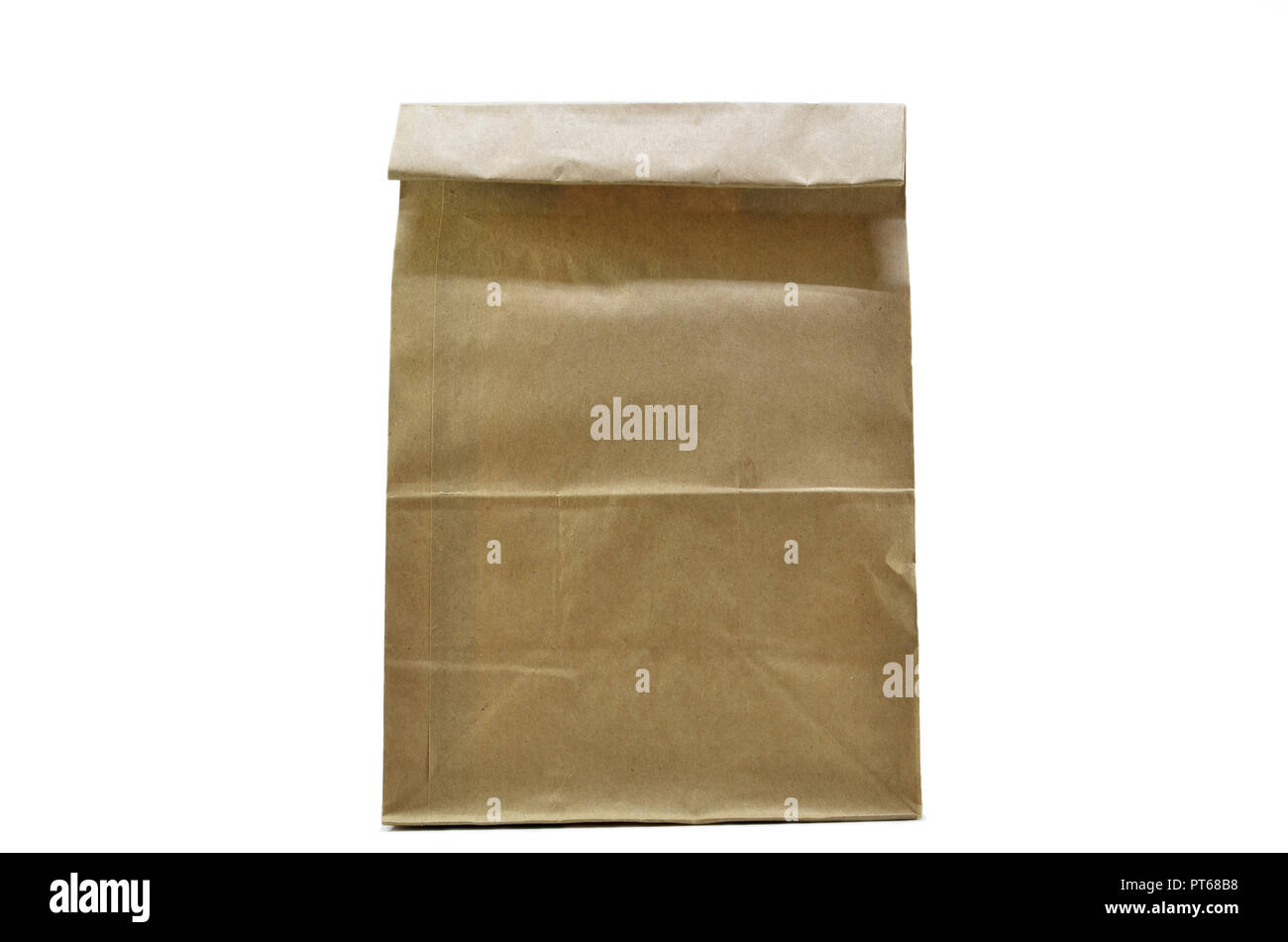 Brown paper package isolated on a white background Stock Photo - Alamy