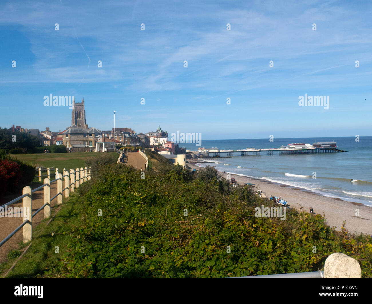 Cromer town and pier Norfolk Uk Stock Photo - Alamy