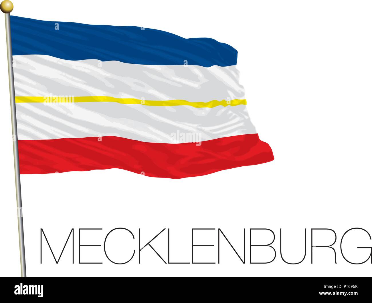 Mecklenburg regional and lander flag, Germany, vector illustration ...