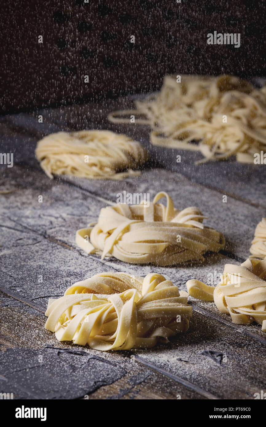 Homemade uncooked pasta Stock Photo - Alamy