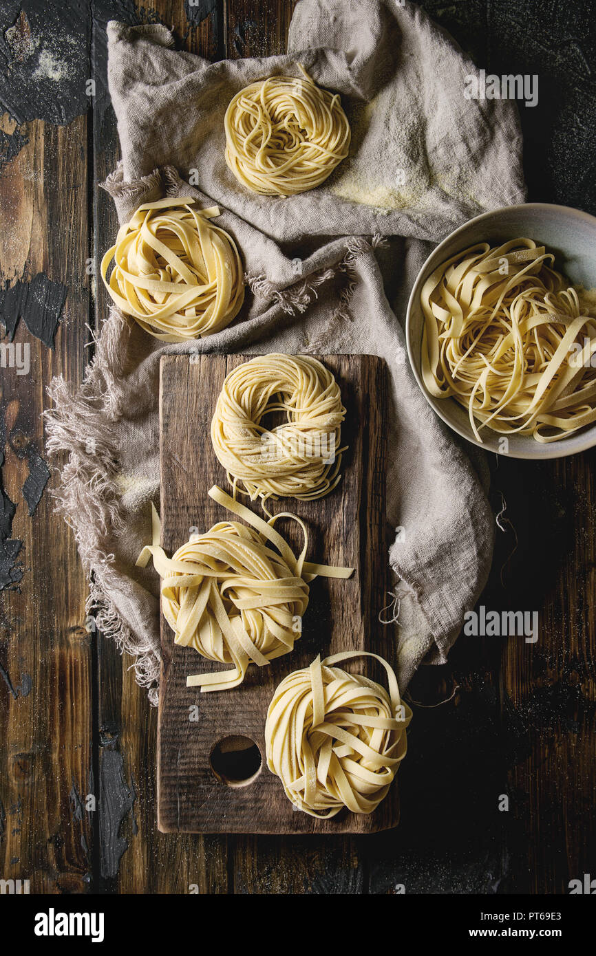 Homemade uncooked pasta Stock Photo - Alamy