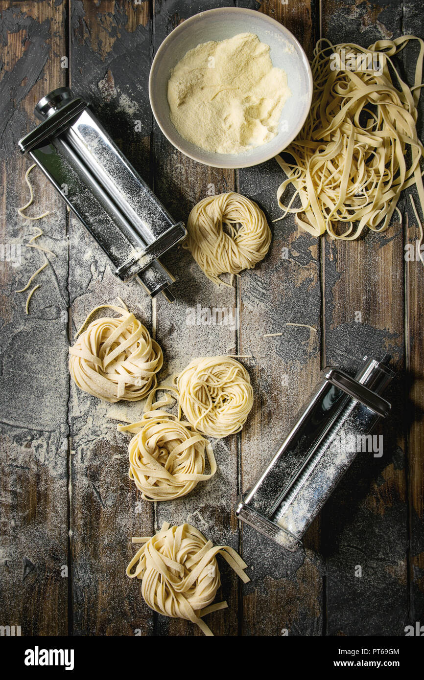 Homemade uncooked pasta Stock Photo - Alamy