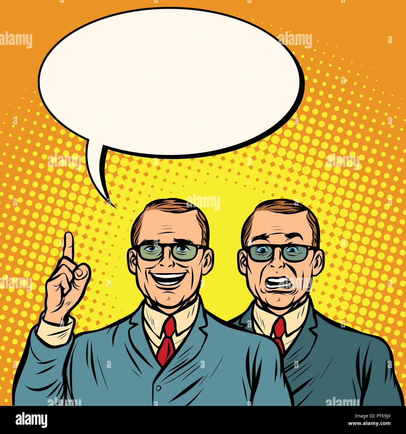 Pop Art Businessman Cartoon Vector Character Vector Cartoon Character